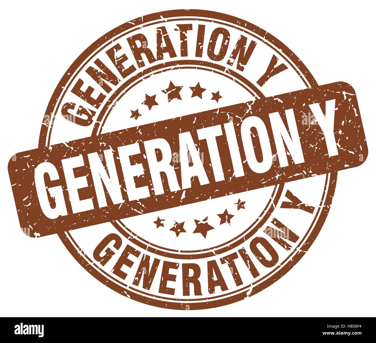 generation y brown grunge stamp Stock Vector Image & Art - Alamy