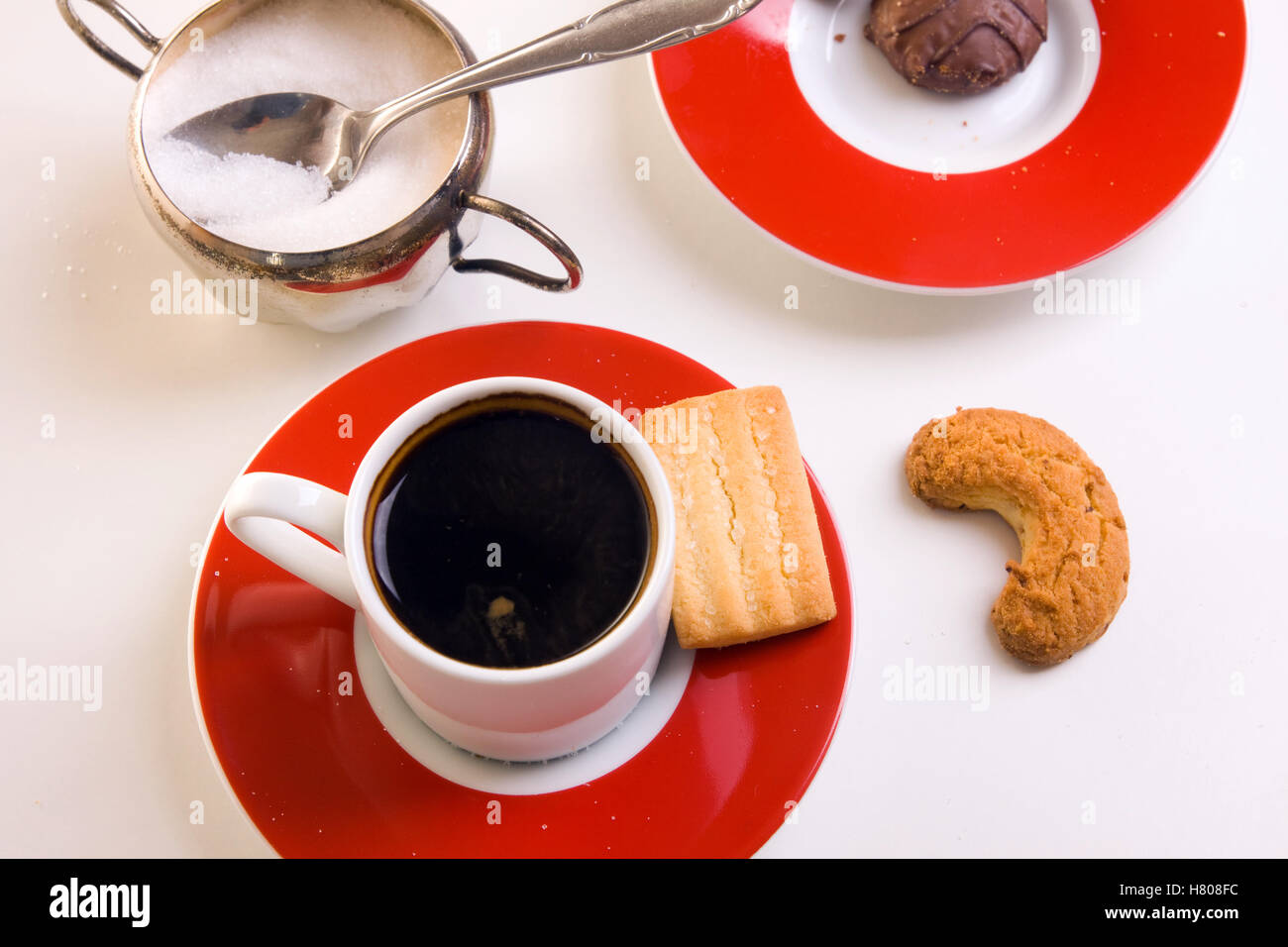 coffee break, breakfast early in the morning Stock Photo - Alamy