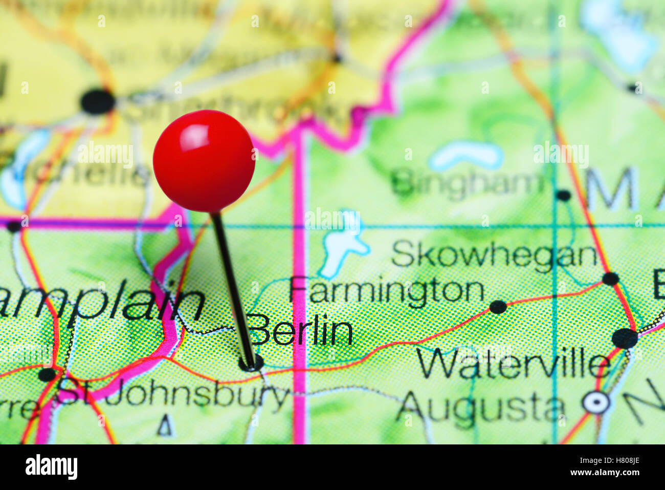 Map of berlin new hampshire hi-res stock photography and images - Alamy