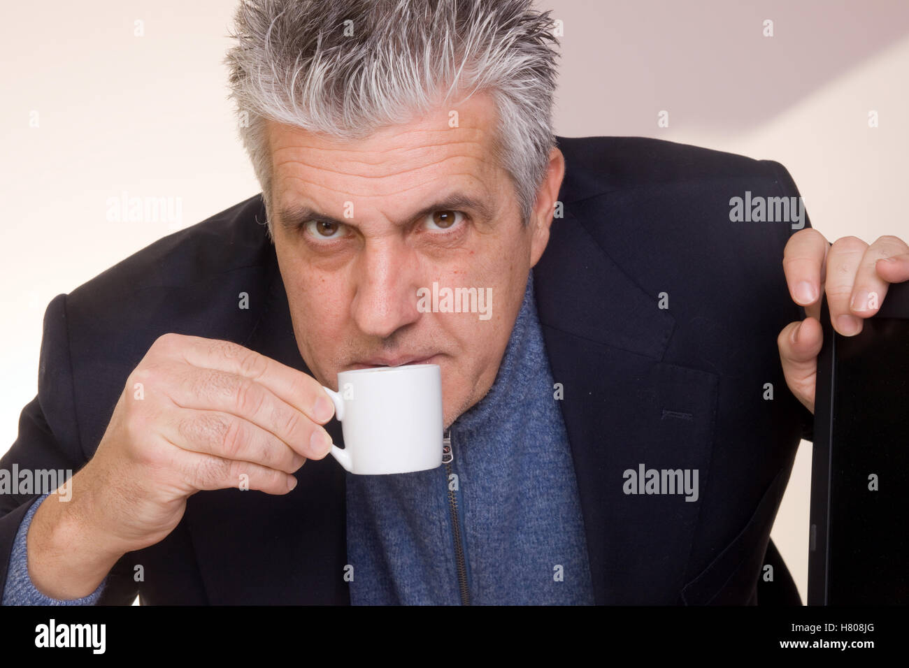 coffee break, breakfast early in the morning Stock Photo - Alamy