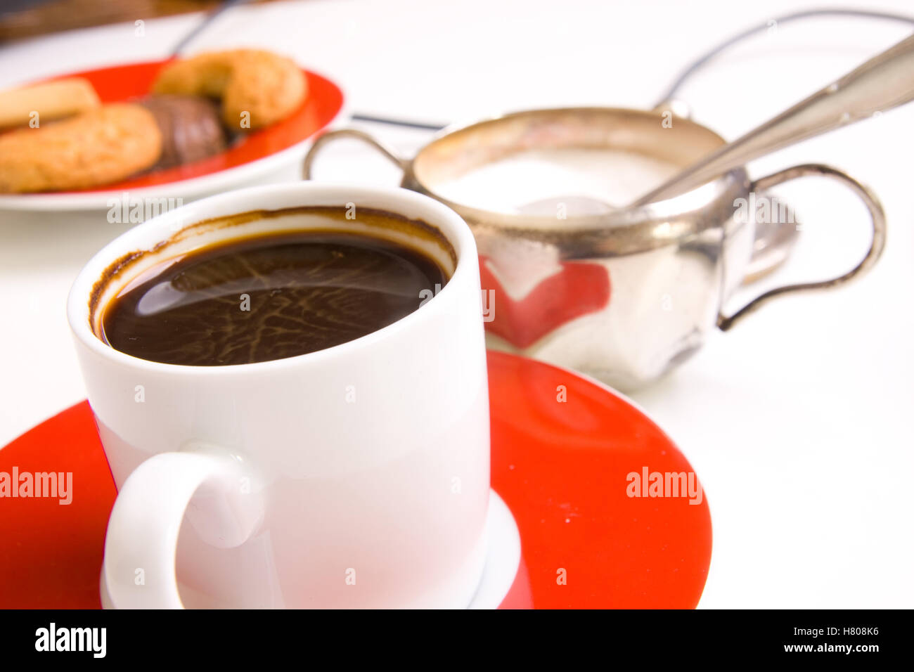 coffee break, breakfast early in the morning Stock Photo - Alamy