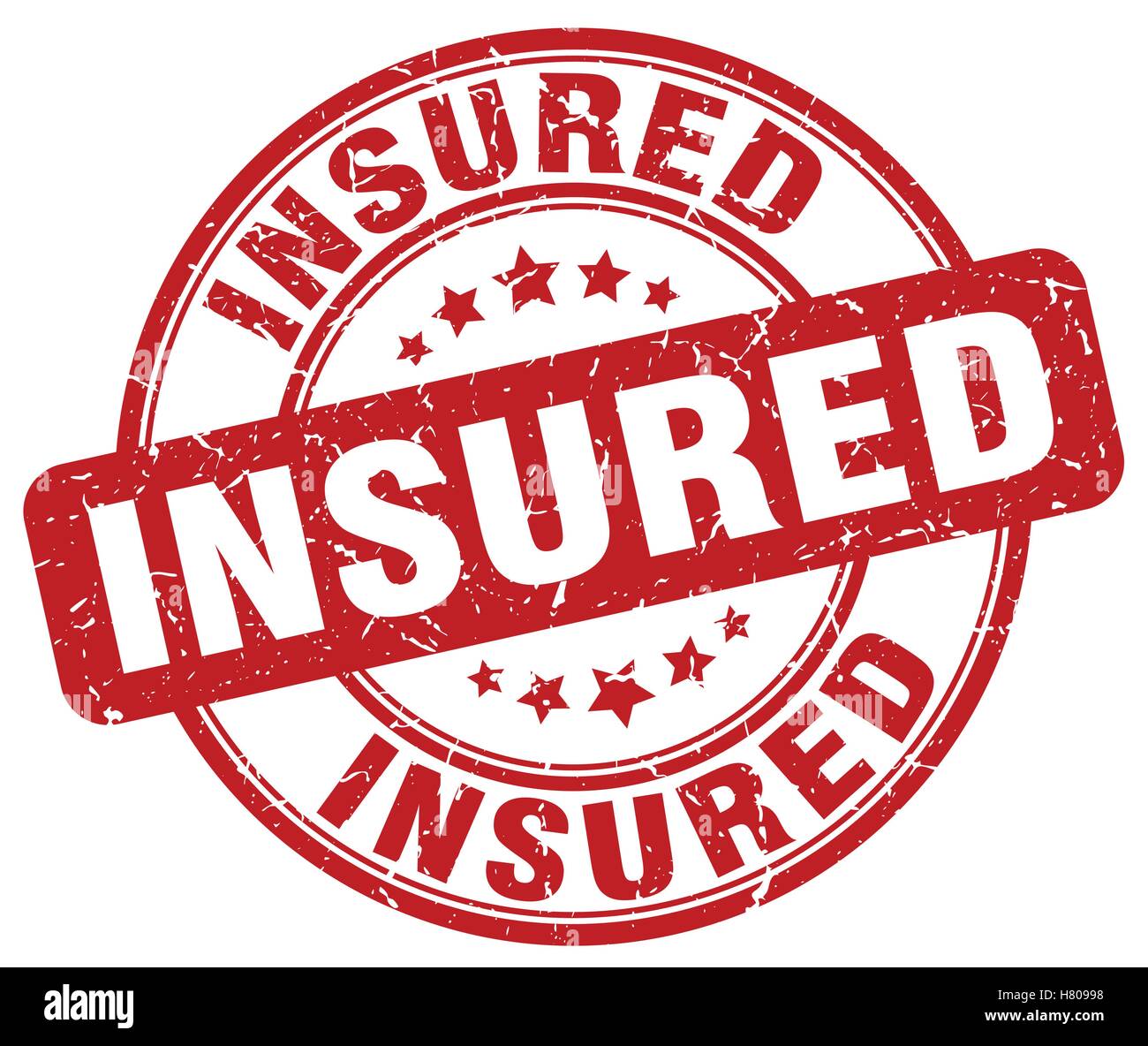 insured red grunge stamp Stock Vector Image & Art - Alamy