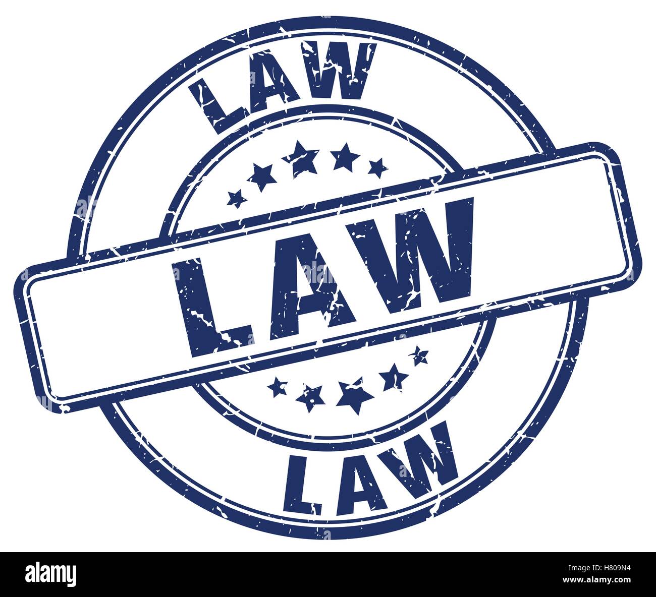 Law blue round stamp hi-res stock photography and images - Alamy