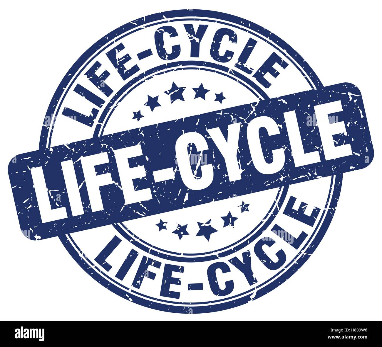 life-cycle blue grunge stamp Stock Vector Image & Art - Alamy