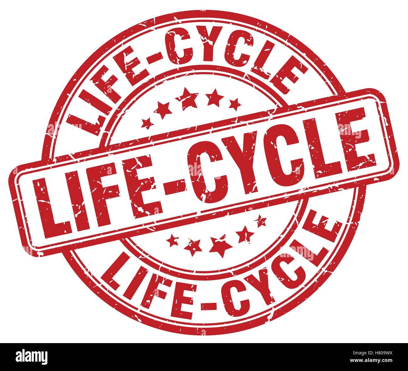 life-cycle red grunge stamp Stock Vector Image & Art - Alamy