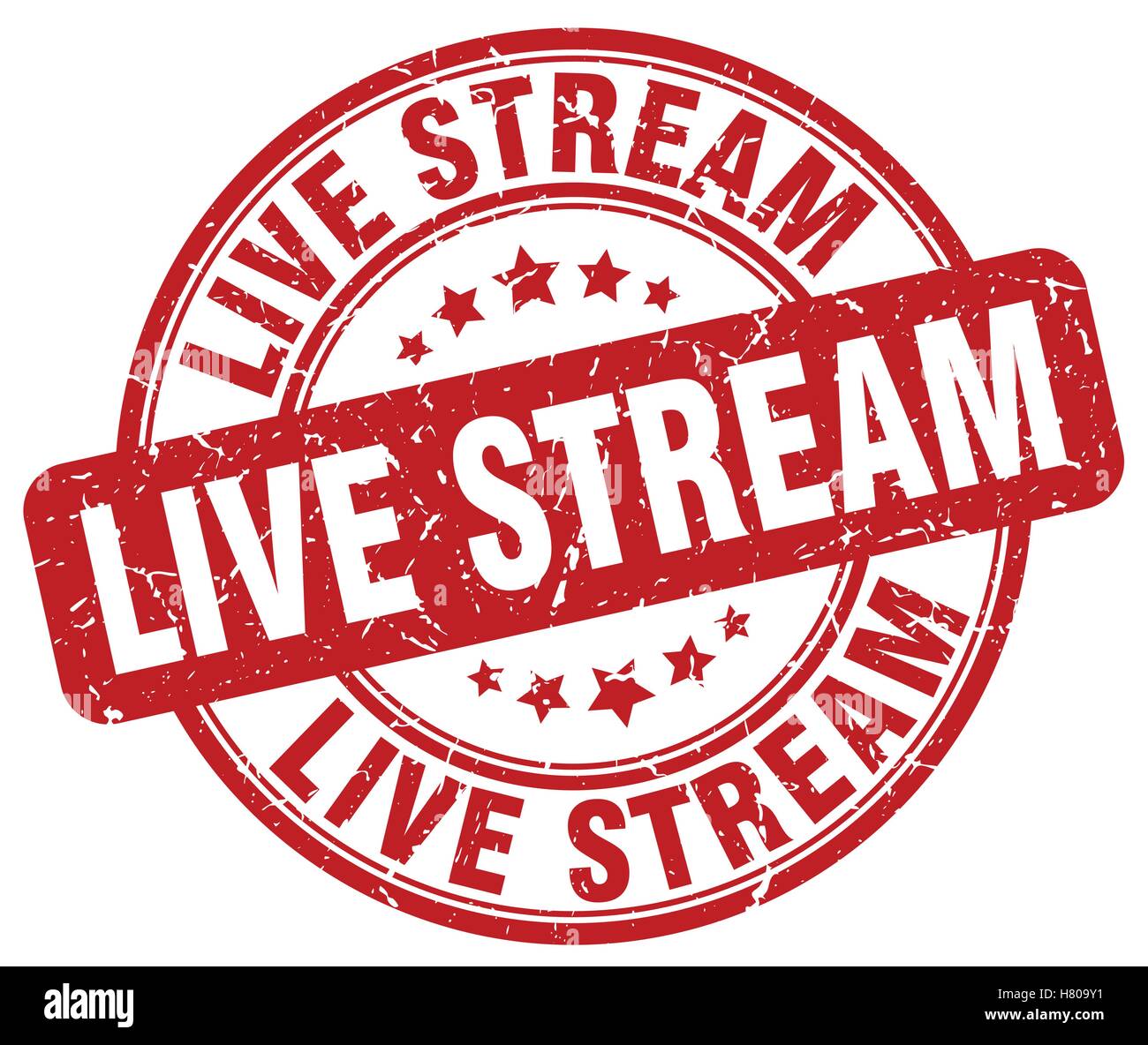 live stream red grunge stamp Stock Vector Image & Art - Alamy