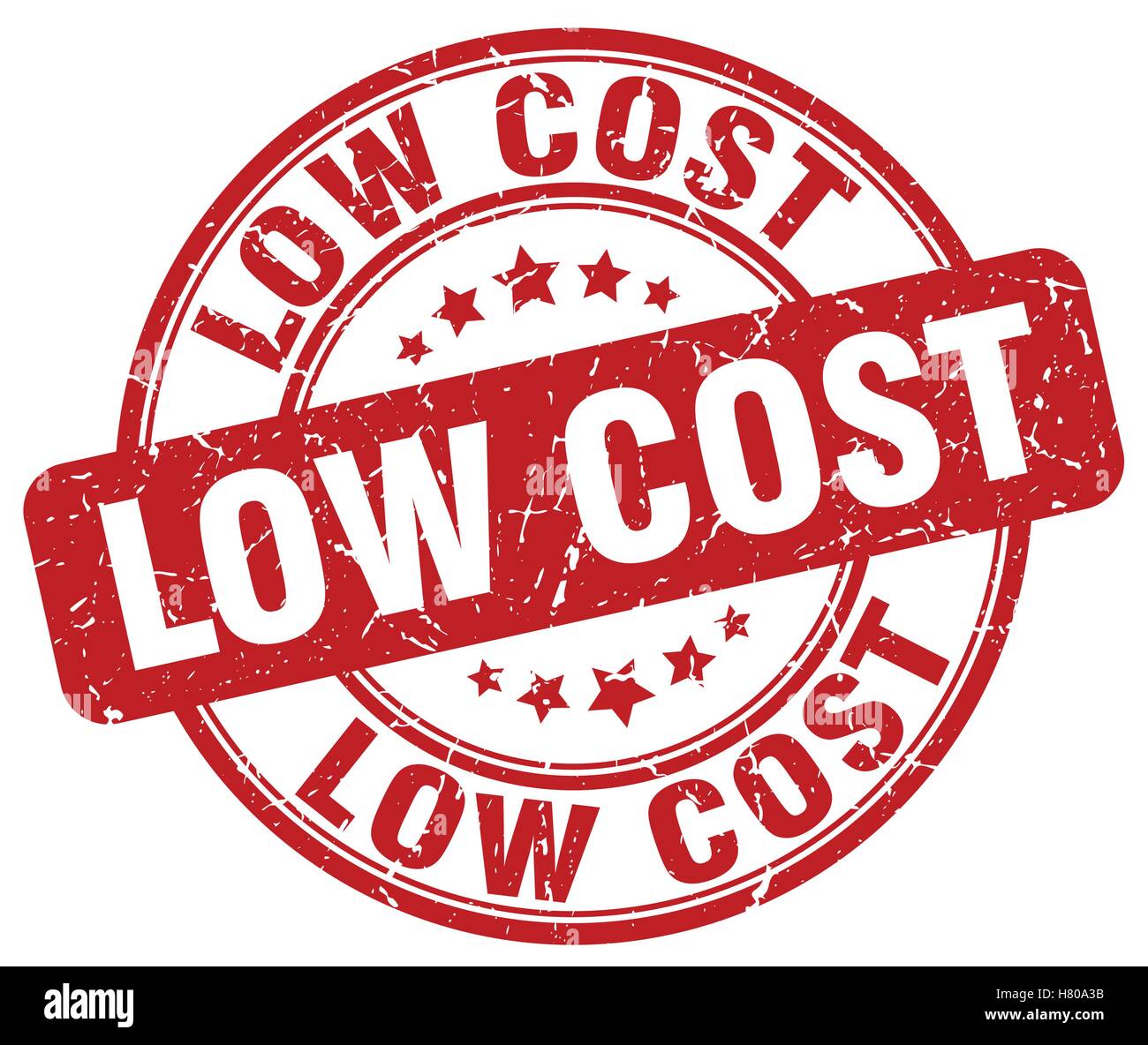 low cost red grunge stamp Stock Vector Image & Art - Alamy