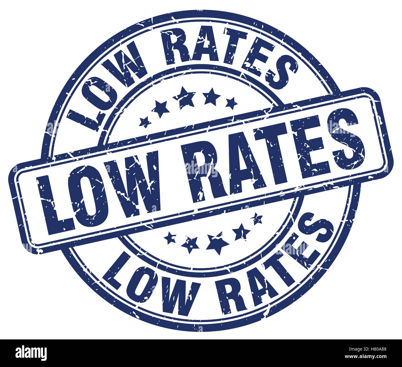 low rates blue grunge stamp Stock Vector Image & Art - Alamy