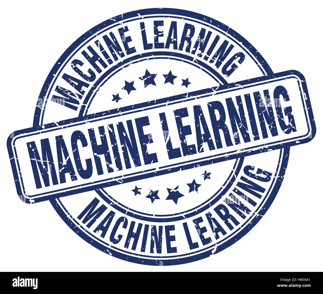 machine learning blue grunge stamp Stock Vector Image & Art - Alamy