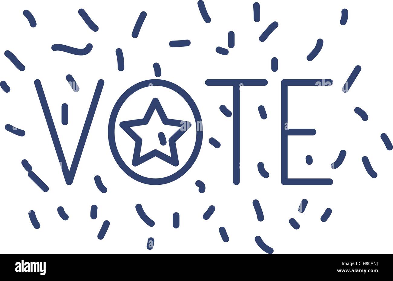 Star icon. Vote president election government and campaign theme ...