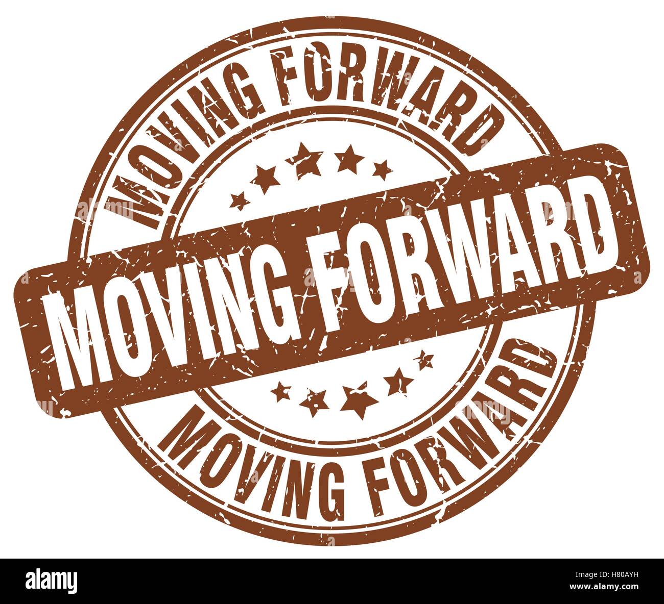moving forward brown grunge stamp Stock Vector Image & Art - Alamy