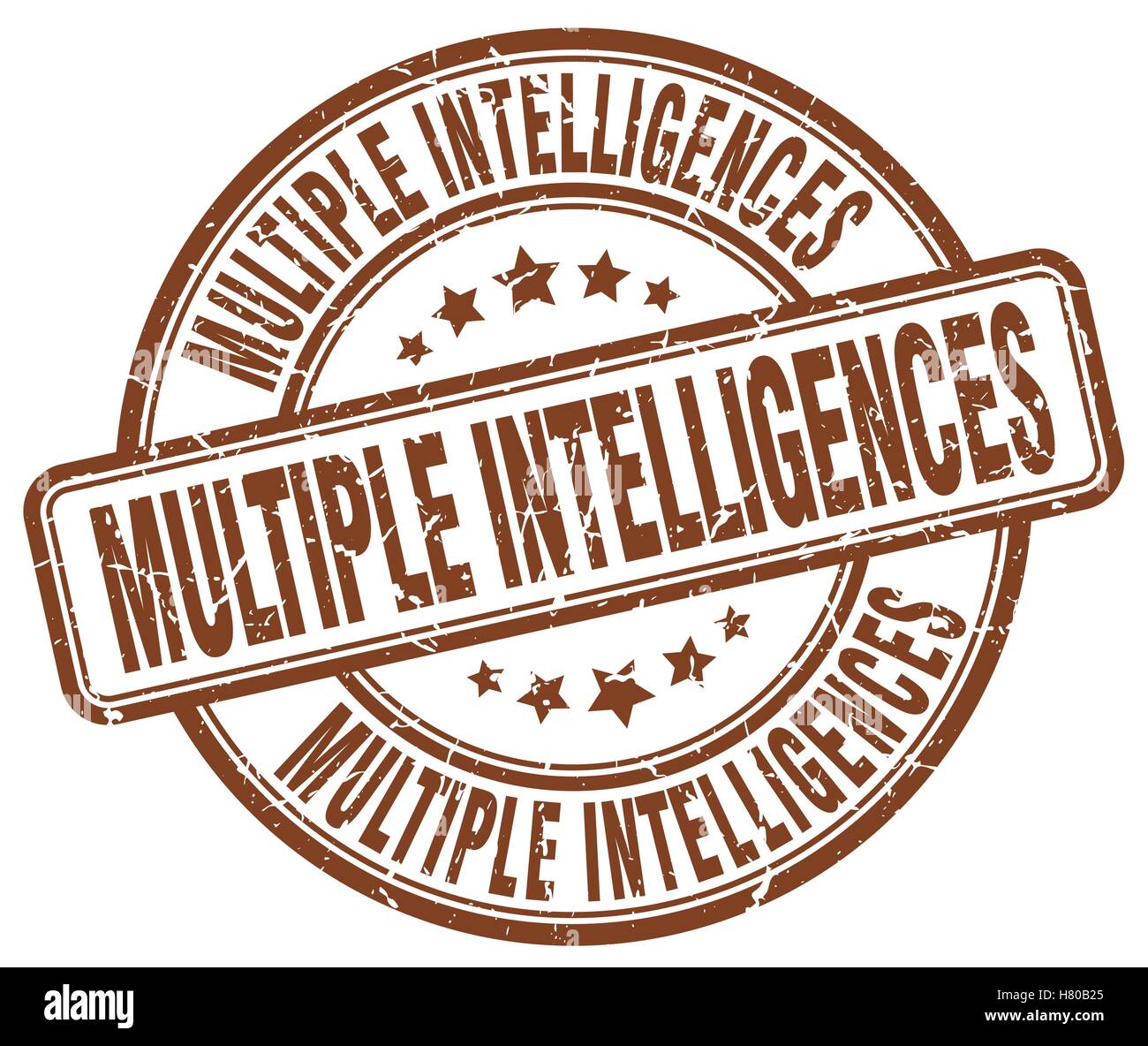 multiple intelligences brown grunge stamp Stock Vector Image & Art - Alamy