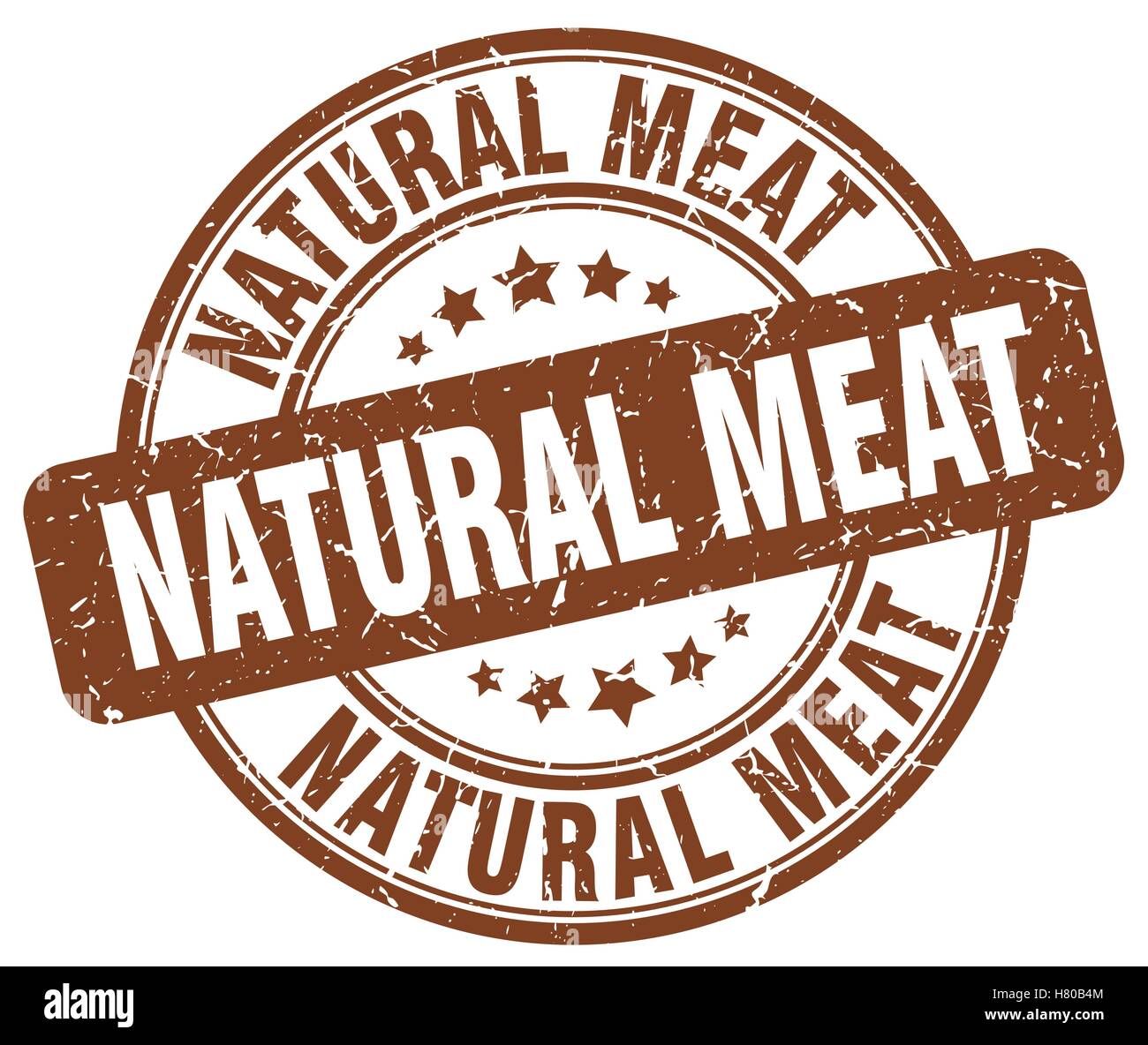 natural meat brown grunge stamp Stock Vector Image & Art - Alamy