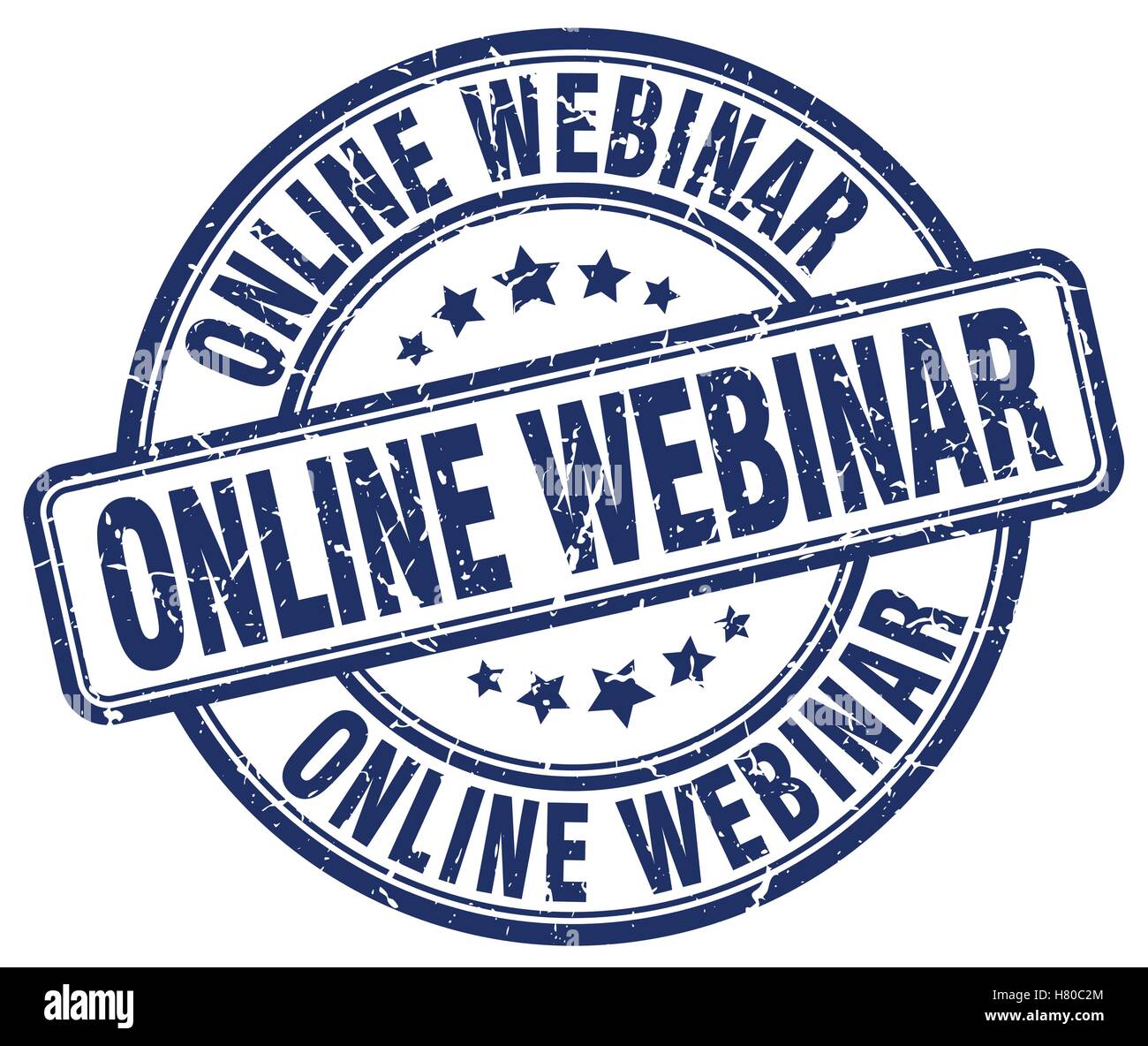 online webinar blue grunge stamp Stock Vector Image & Art - Alamy