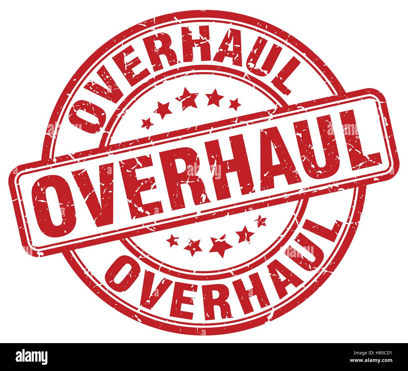 overhaul red grunge stamp Stock Vector Image & Art - Alamy
