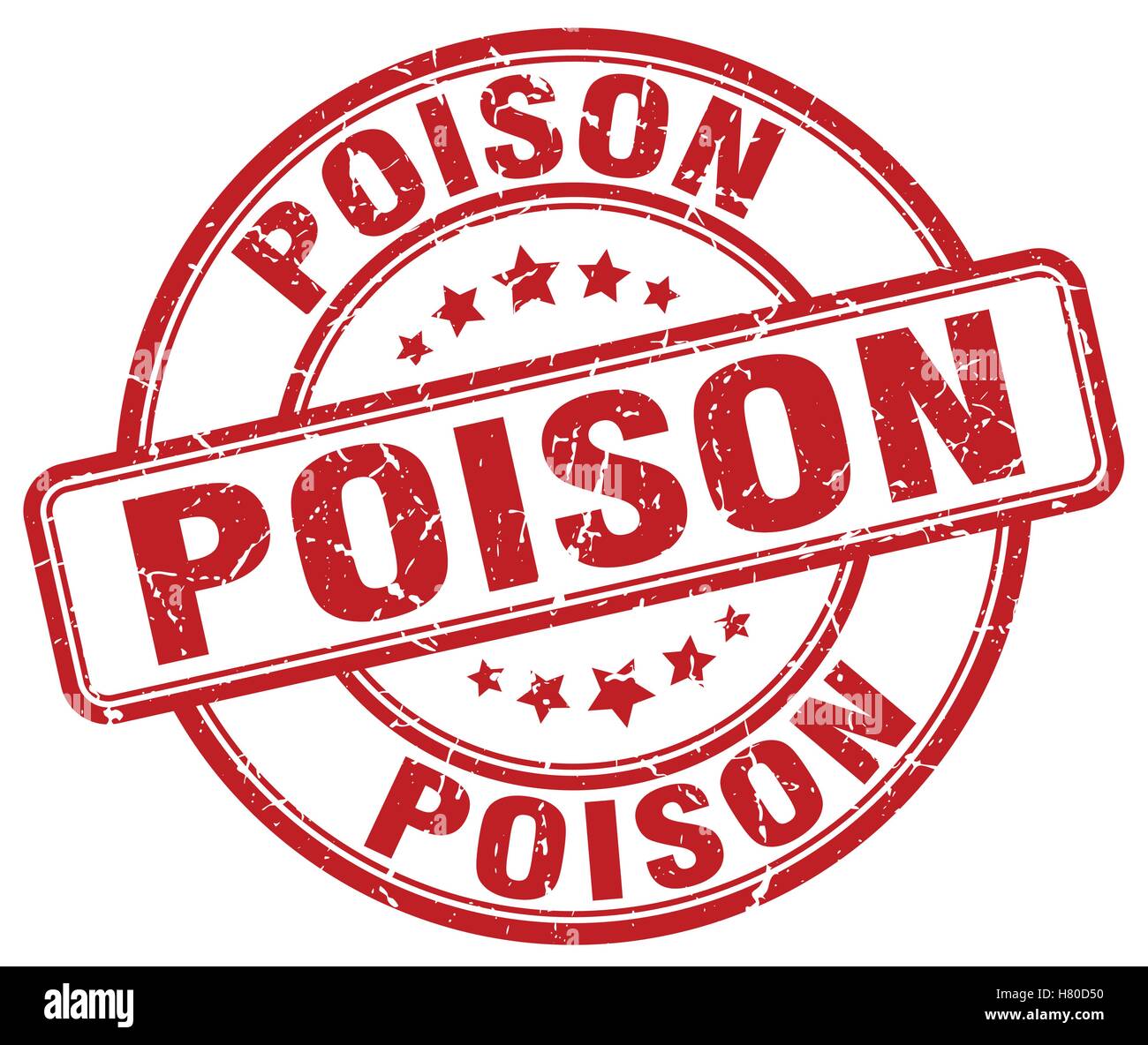 poison red grunge stamp Stock Vector Image & Art - Alamy