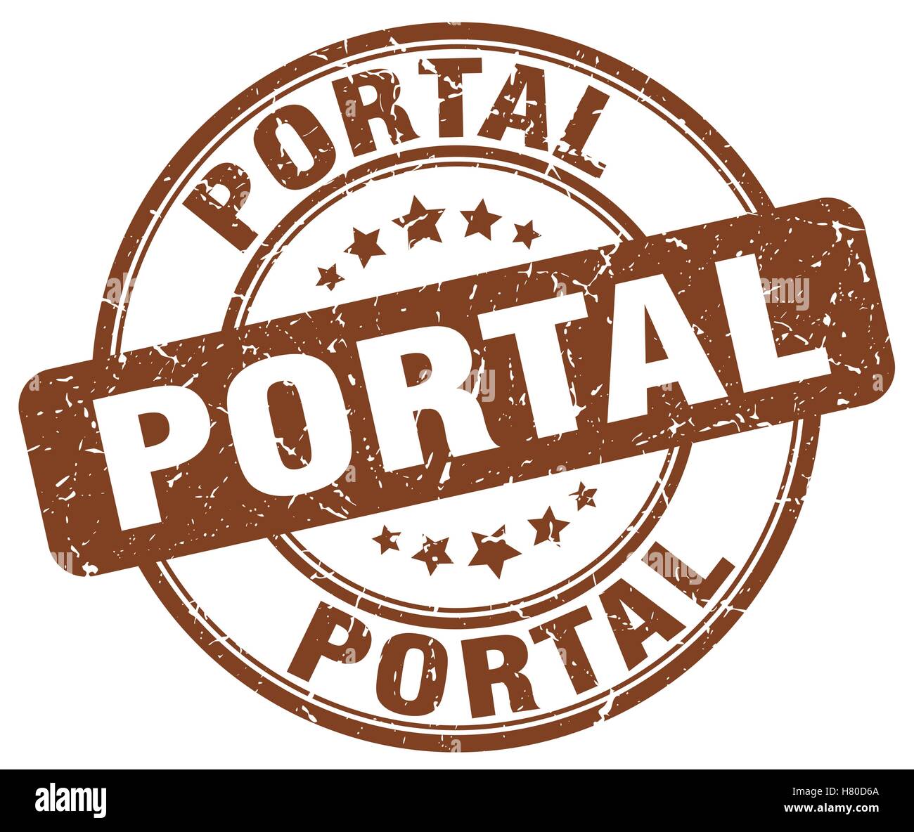portal brown grunge stamp Stock Vector Image & Art - Alamy