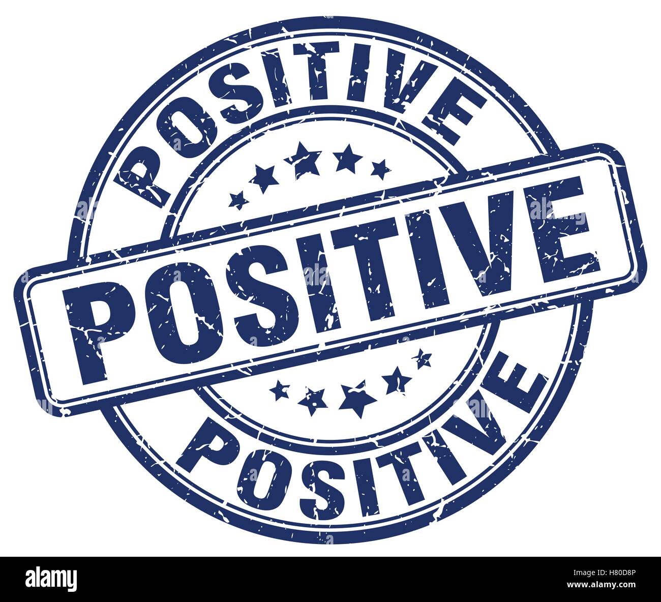 positive blue grunge stamp Stock Vector Image & Art - Alamy