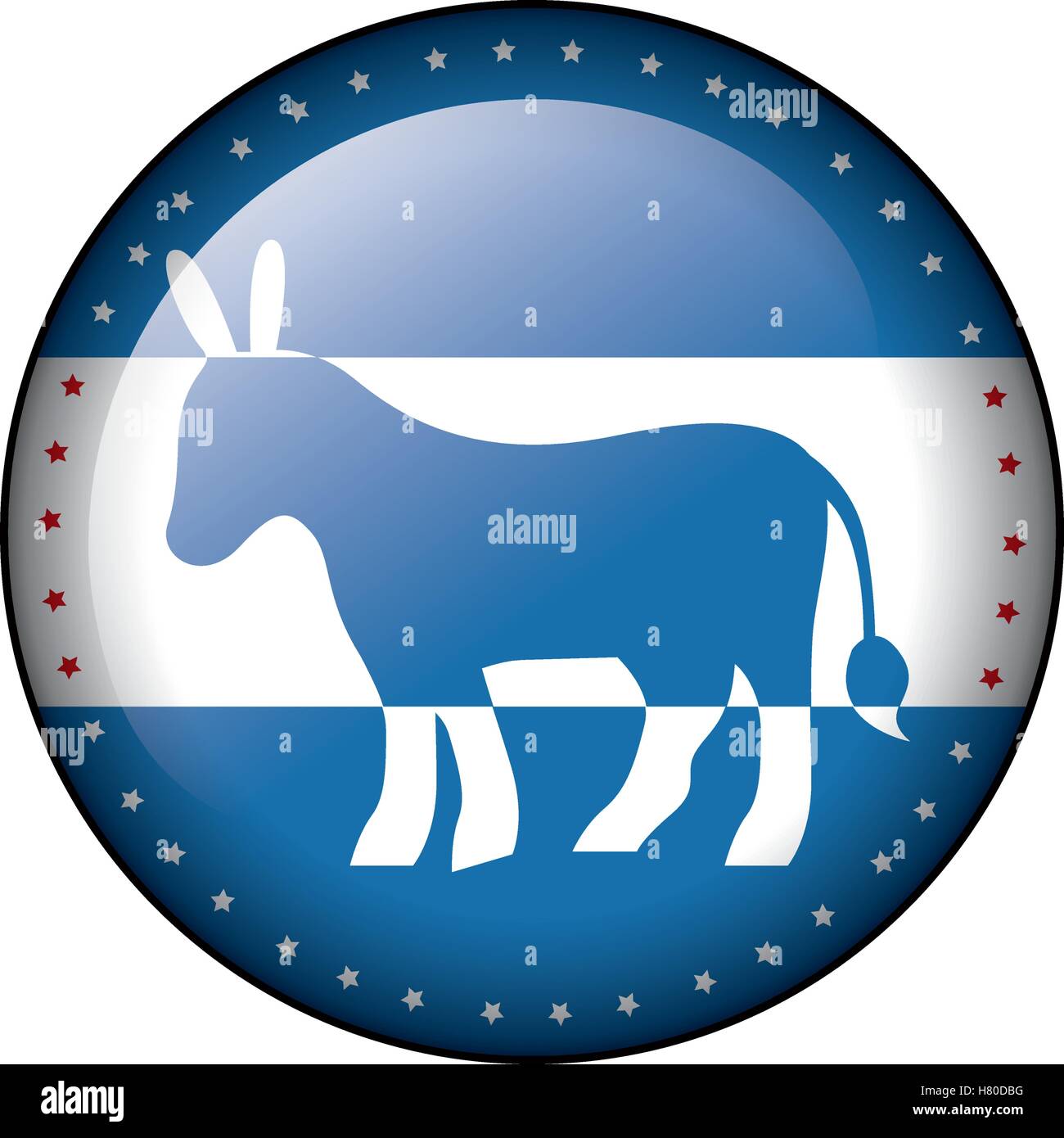 donkey icon. Vote president election government and campaign theme ...