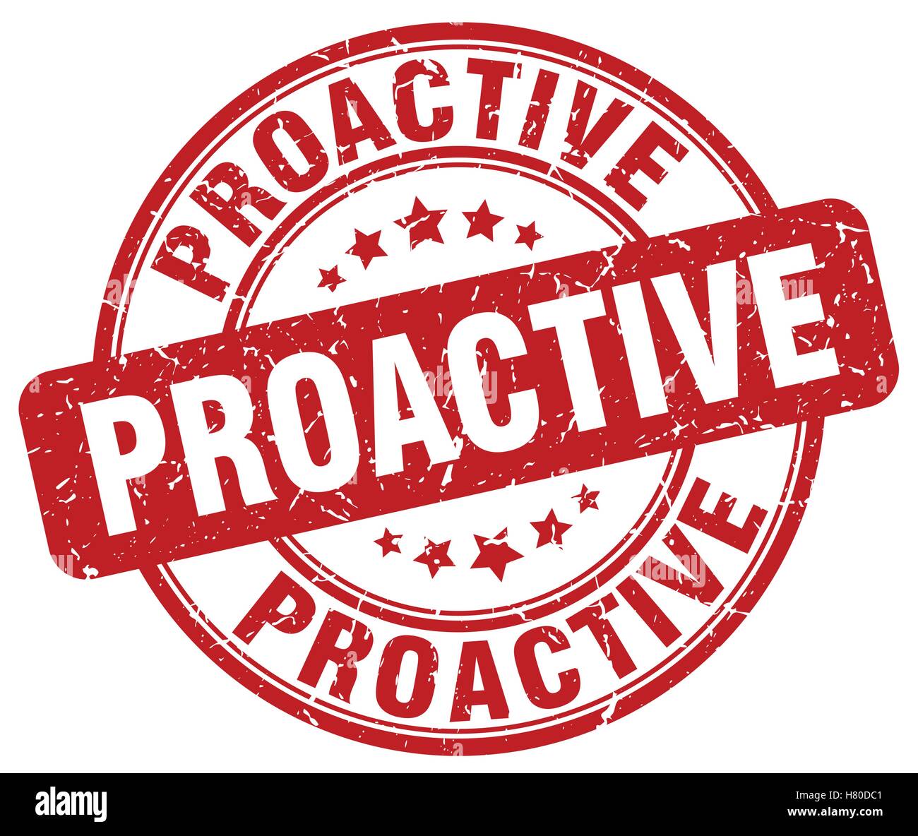 proactive red grunge stamp Stock Vector Image & Art - Alamy