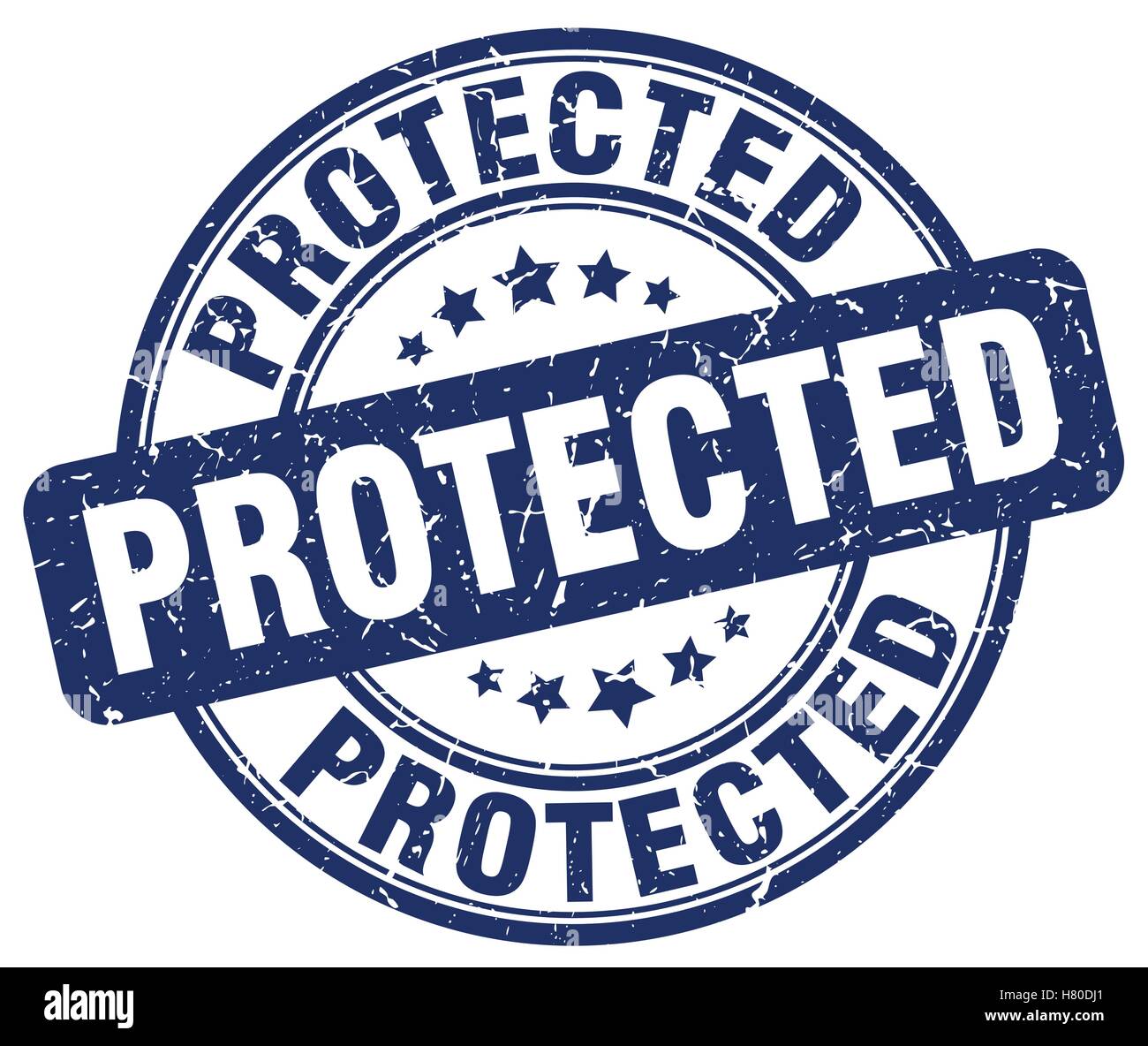 protected blue grunge stamp Stock Vector Image & Art - Alamy