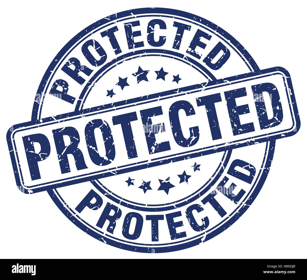 protected blue grunge stamp Stock Vector Image & Art - Alamy