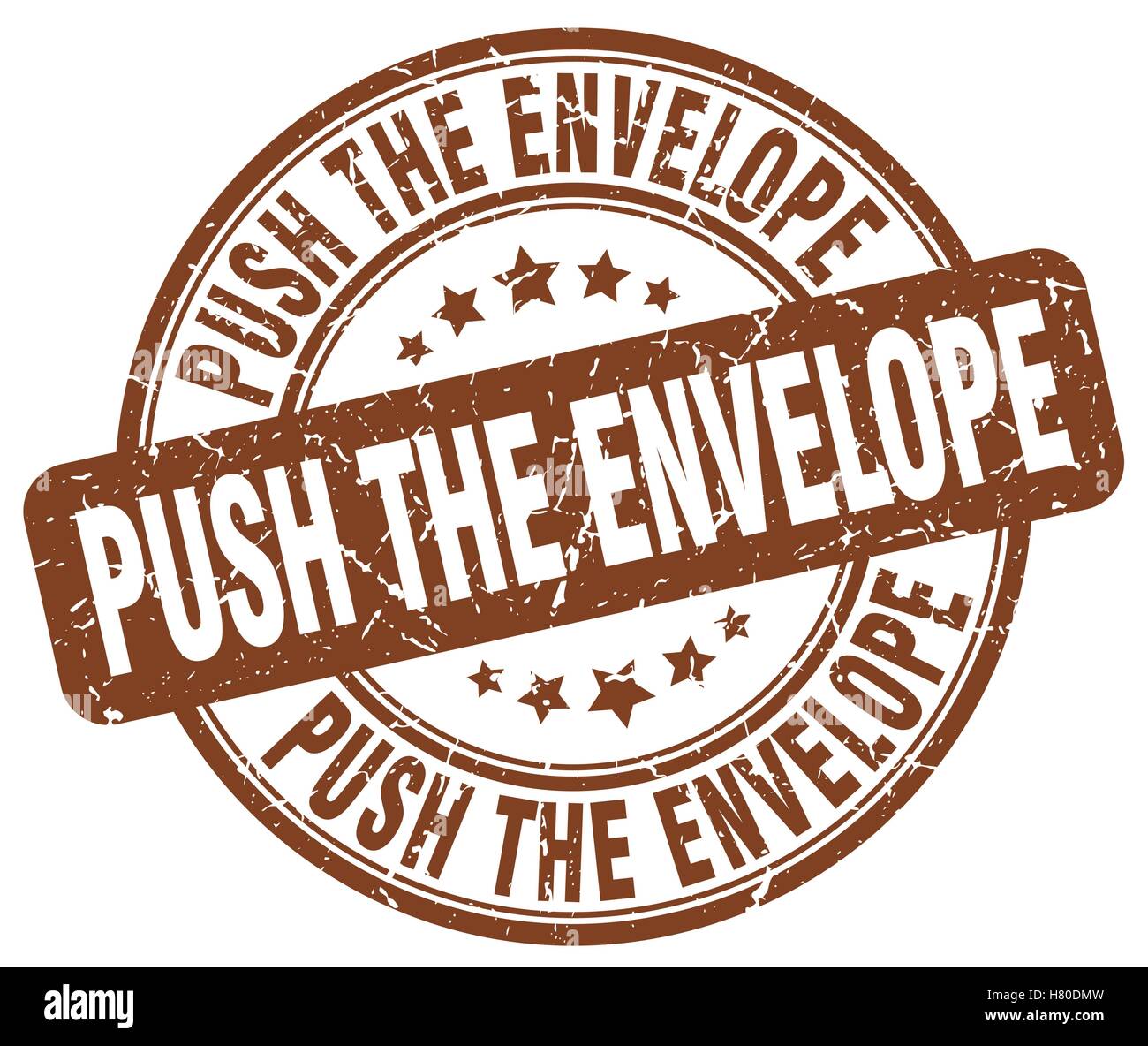 push the envelope brown grunge stamp Stock Vector Image & Art - Alamy