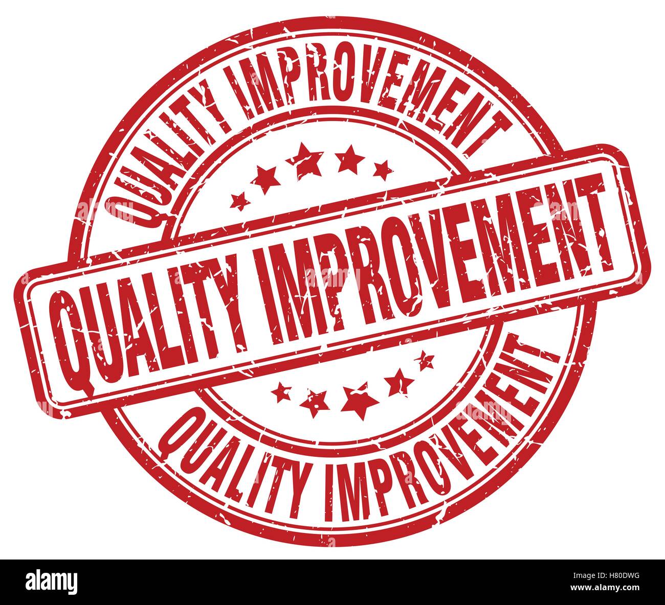 quality improvement red grunge stamp Stock Vector Image & Art - Alamy