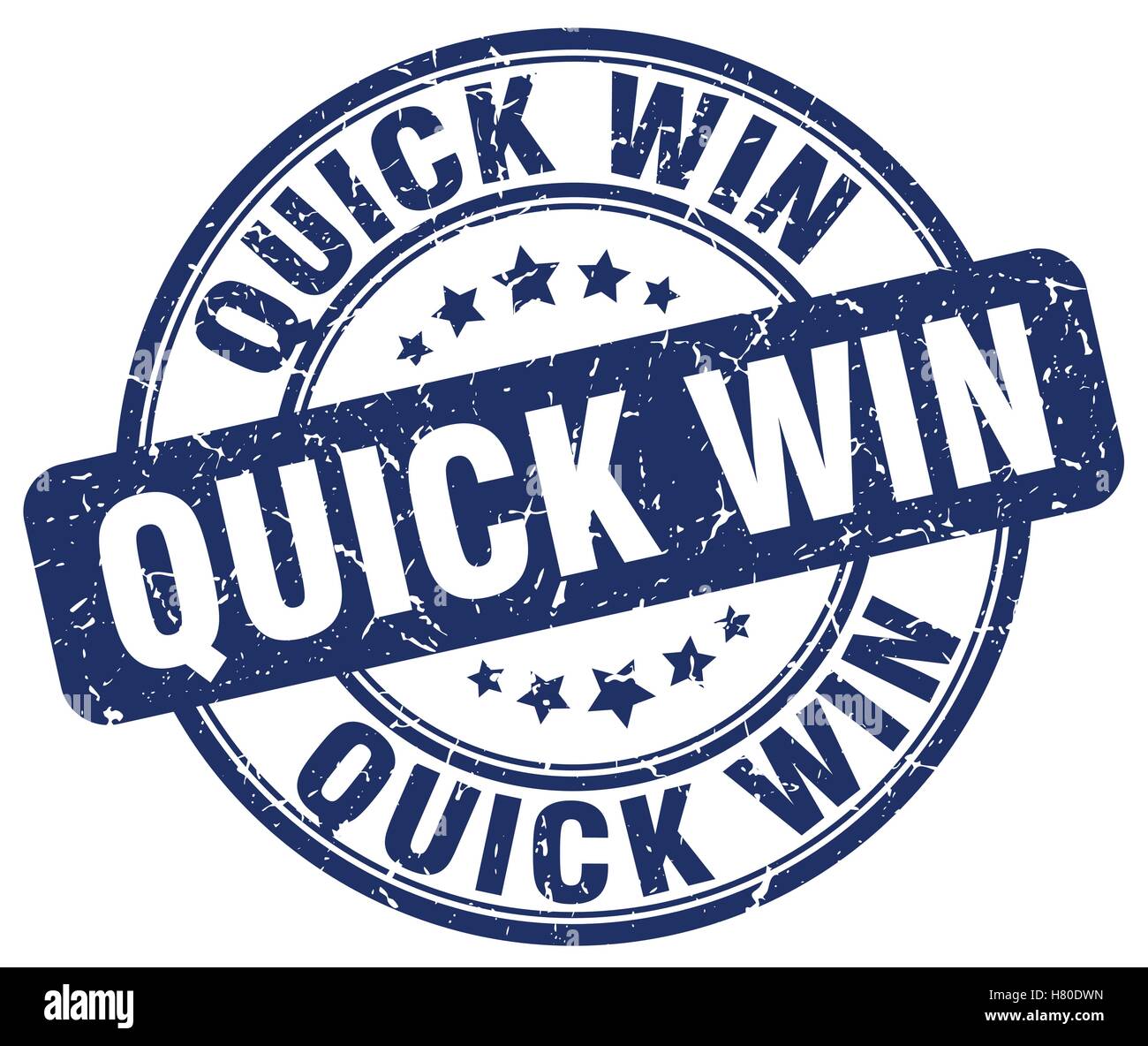 quick win blue grunge stamp Stock Vector Image & Art - Alamy