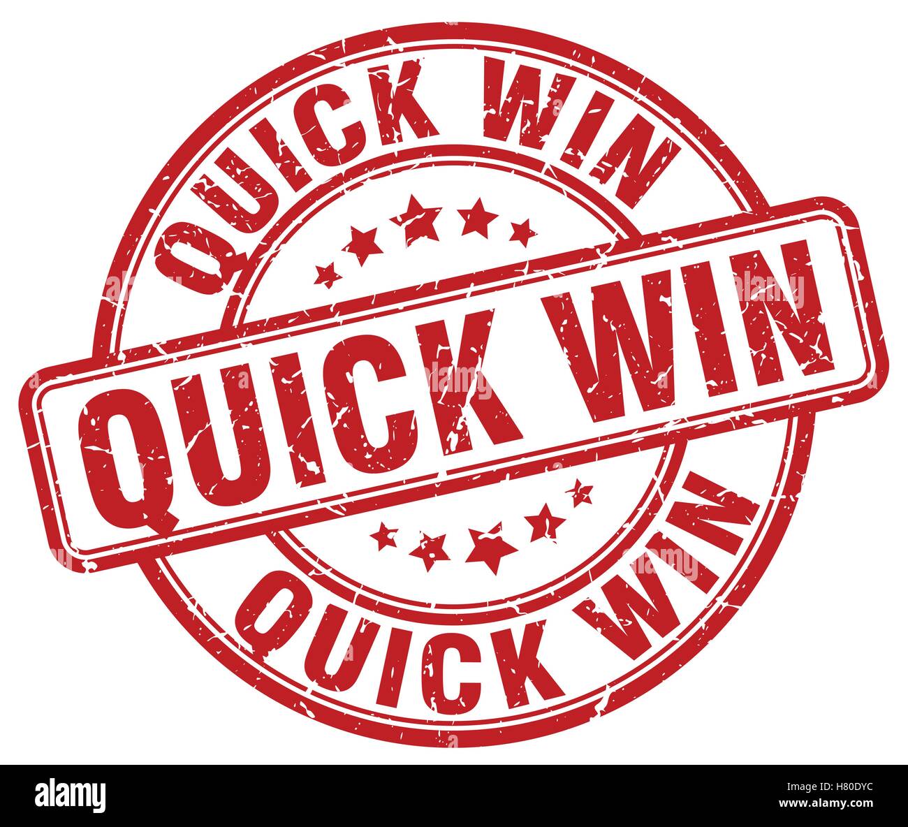 quick win red grunge stamp Stock Vector Image & Art - Alamy