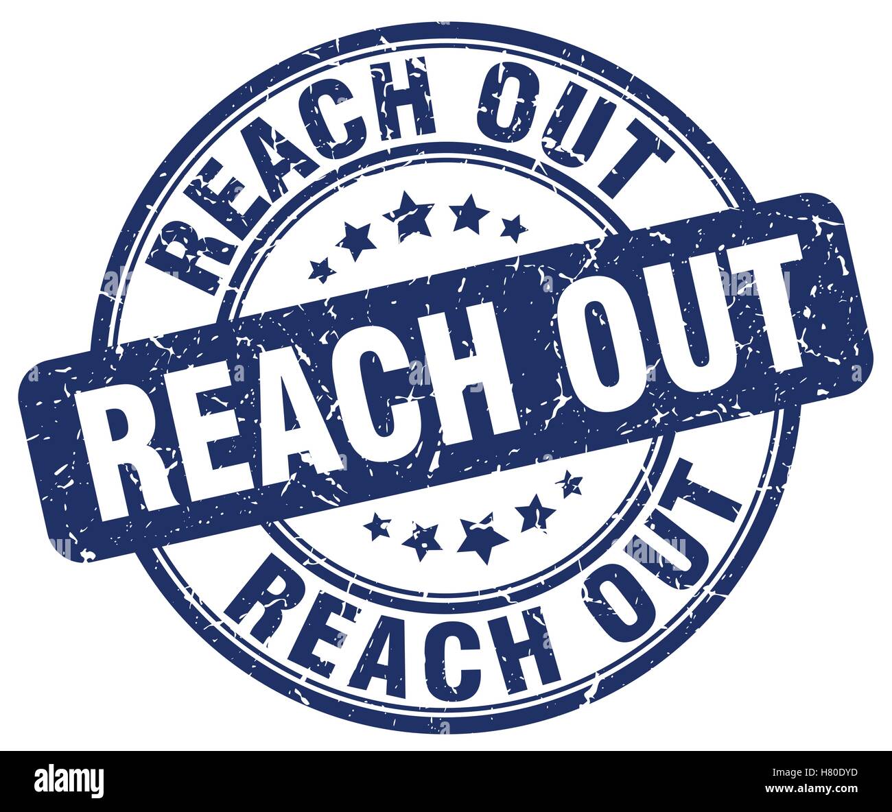 reach out blue grunge stamp Stock Vector Image & Art - Alamy