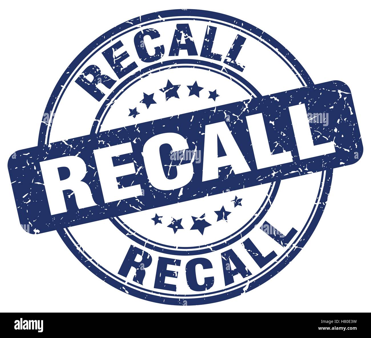 recall blue grunge stamp Stock Vector Image & Art - Alamy