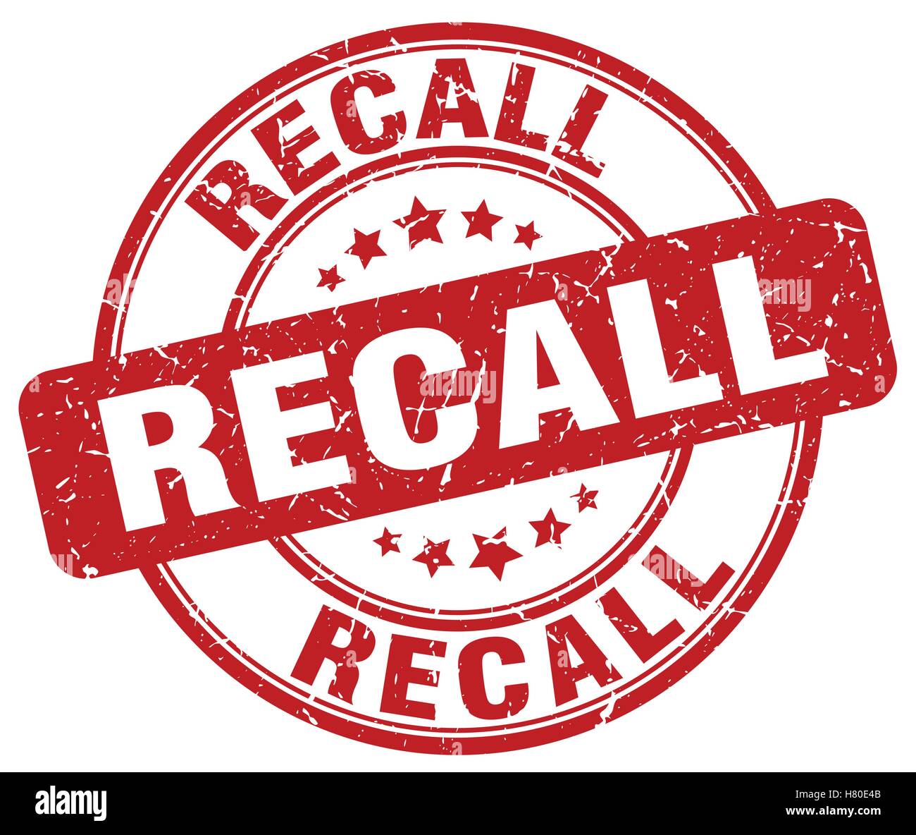 recall red grunge stamp Stock Vector Image & Art - Alamy