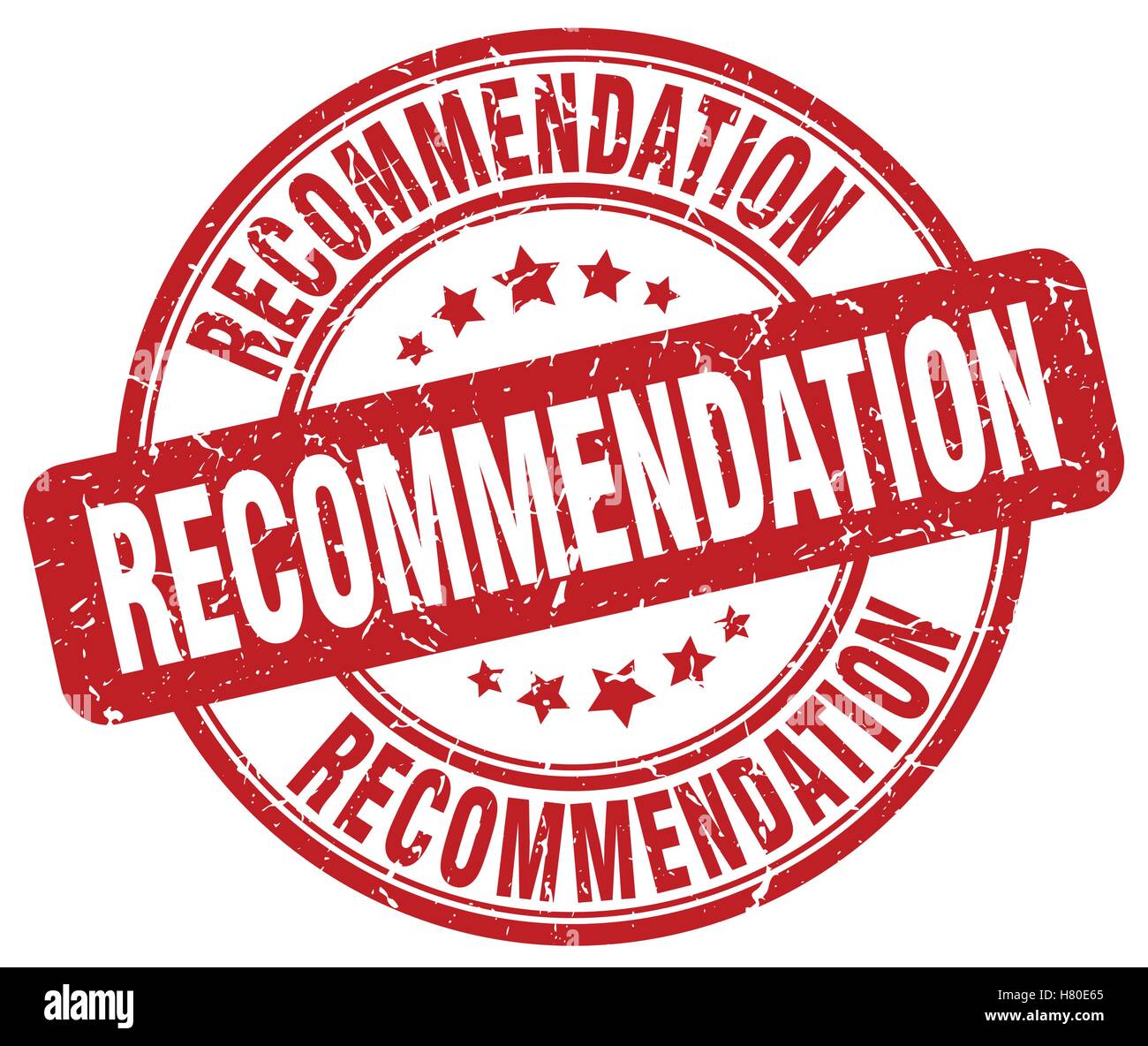 recommendation red grunge stamp Stock Vector Image & Art - Alamy