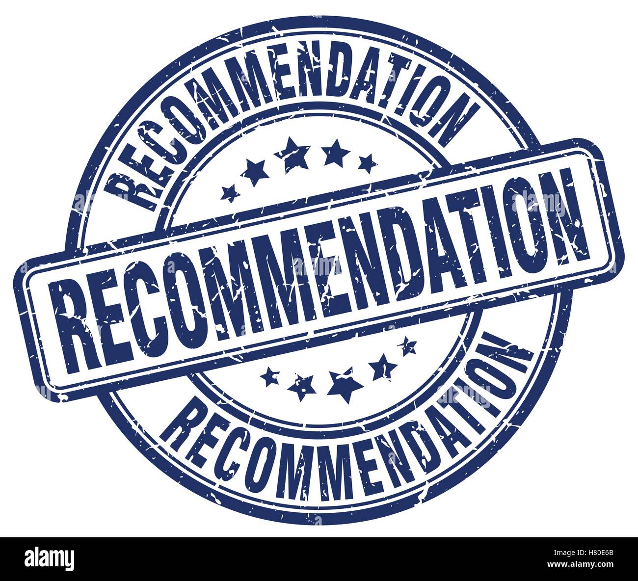 recommendation blue grunge stamp Stock Vector Image & Art - Alamy