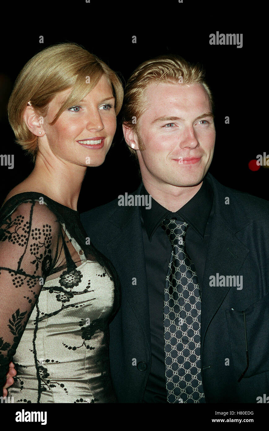 RONAN KEATING & WIFE LONDON ENGLAND 13 July 1999 Stock Photo - Alamy