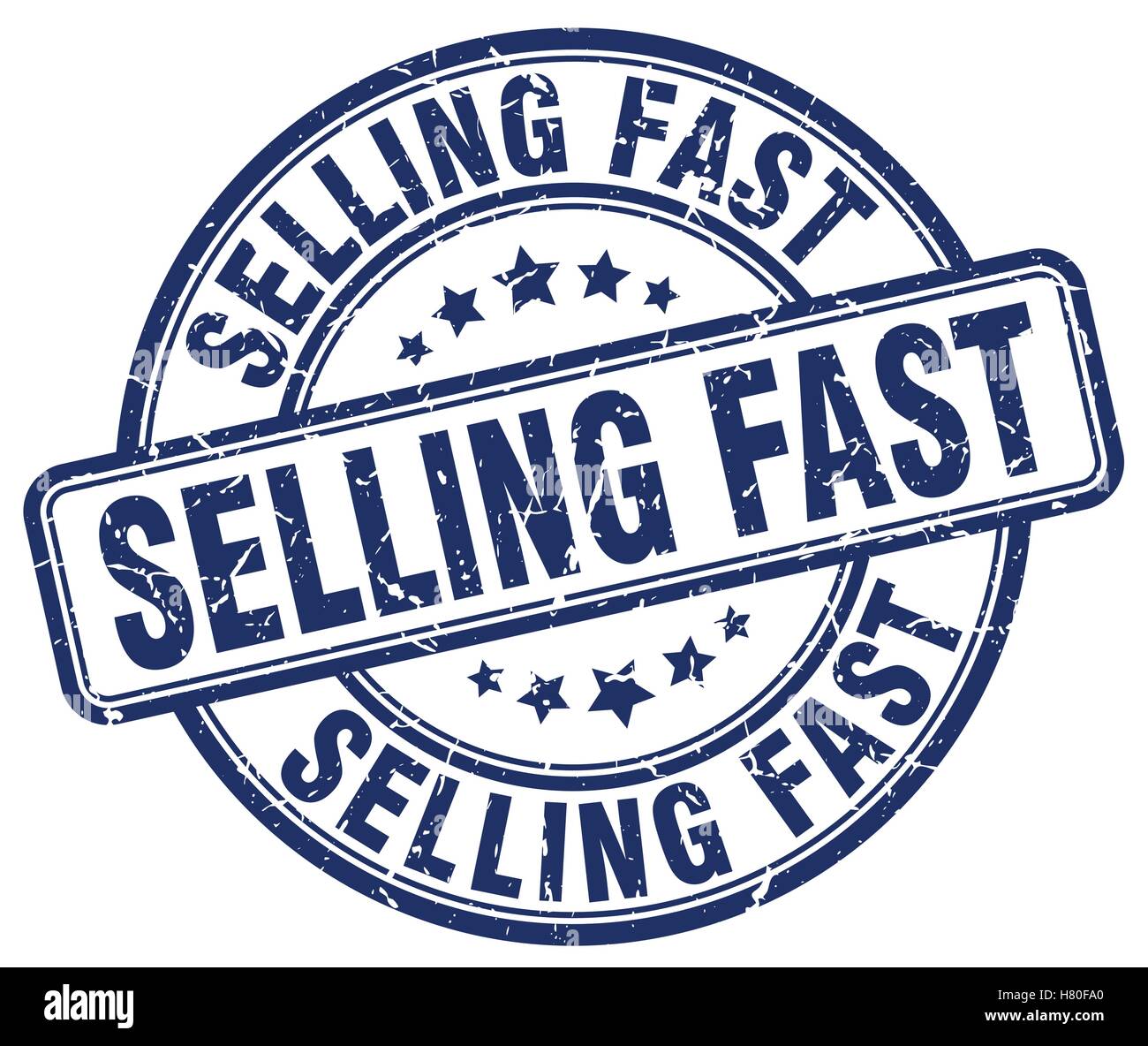 selling fast blue grunge stamp Stock Vector Image & Art - Alamy