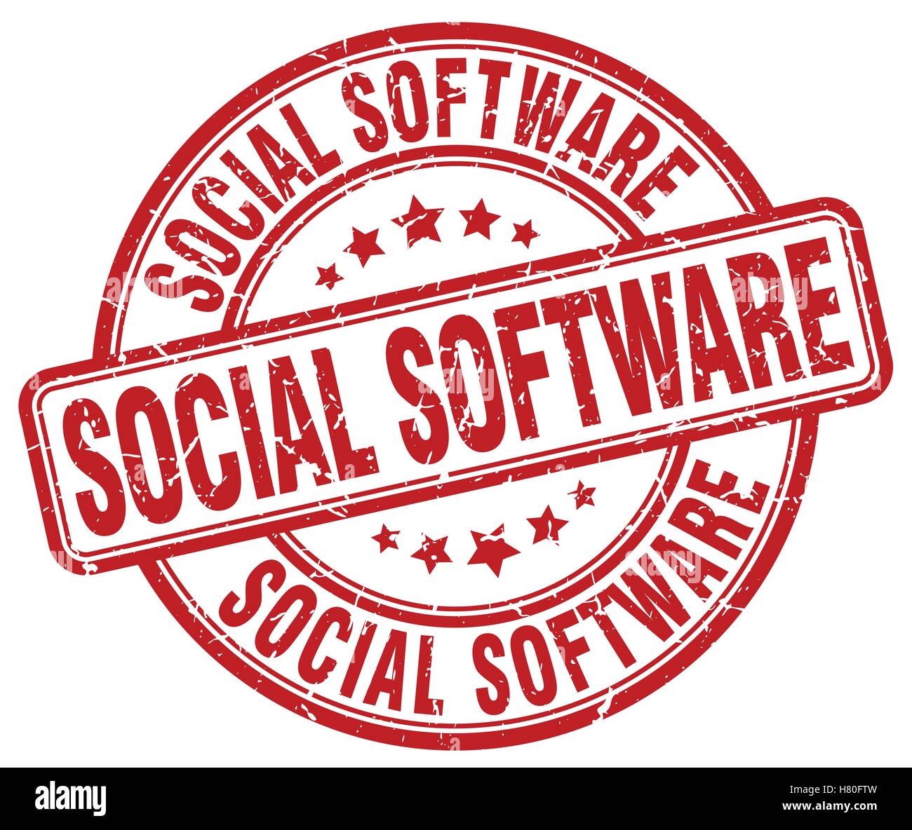 social software red grunge stamp Stock Vector Image & Art - Alamy