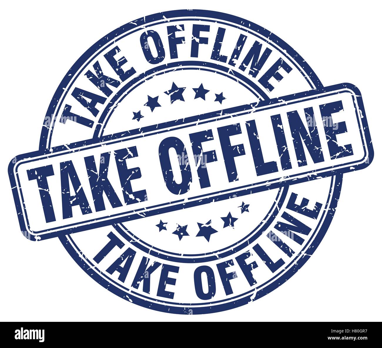 take offline blue grunge stamp Stock Vector Image & Art - Alamy