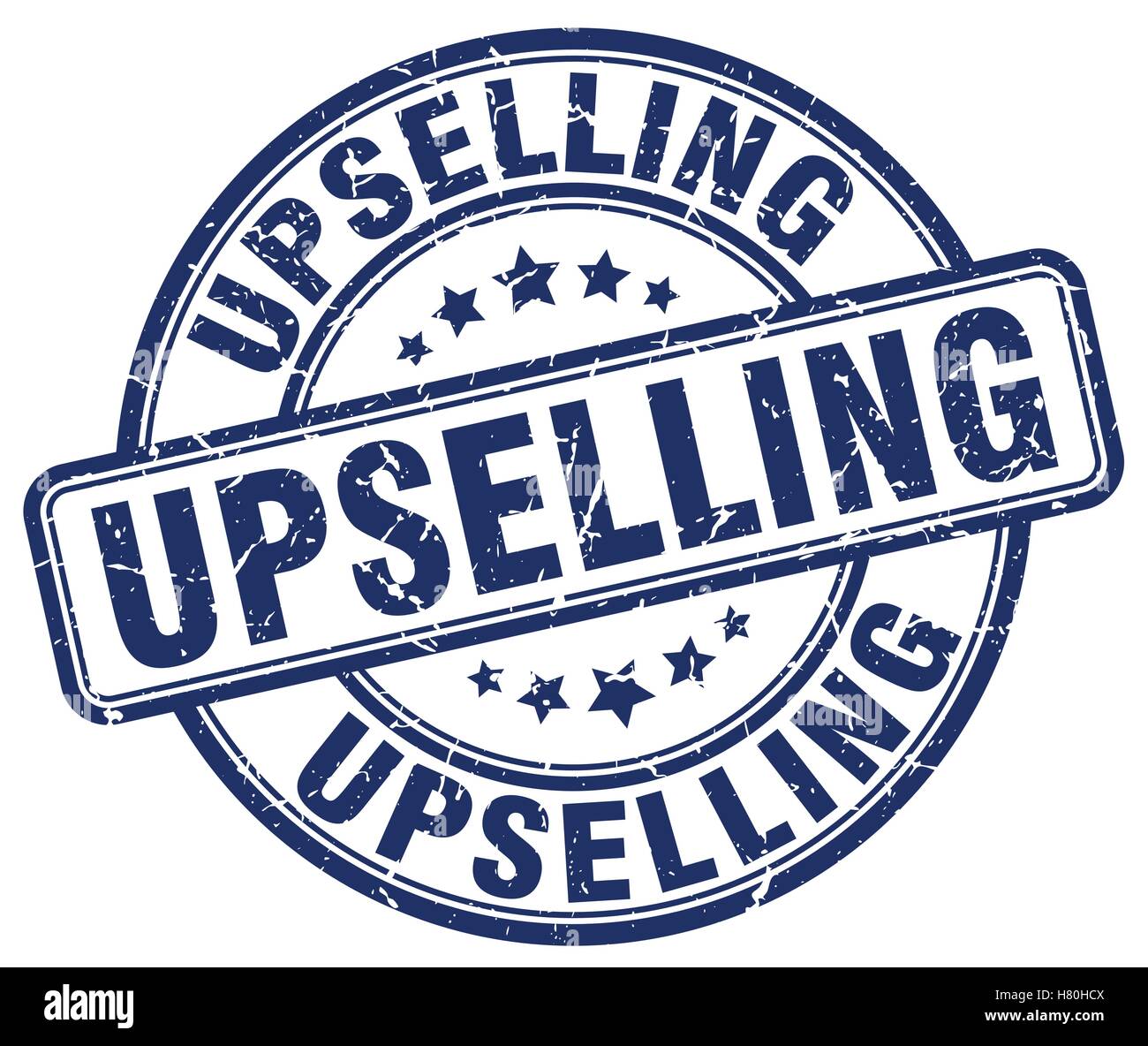 upselling blue grunge stamp Stock Vector Image & Art - Alamy