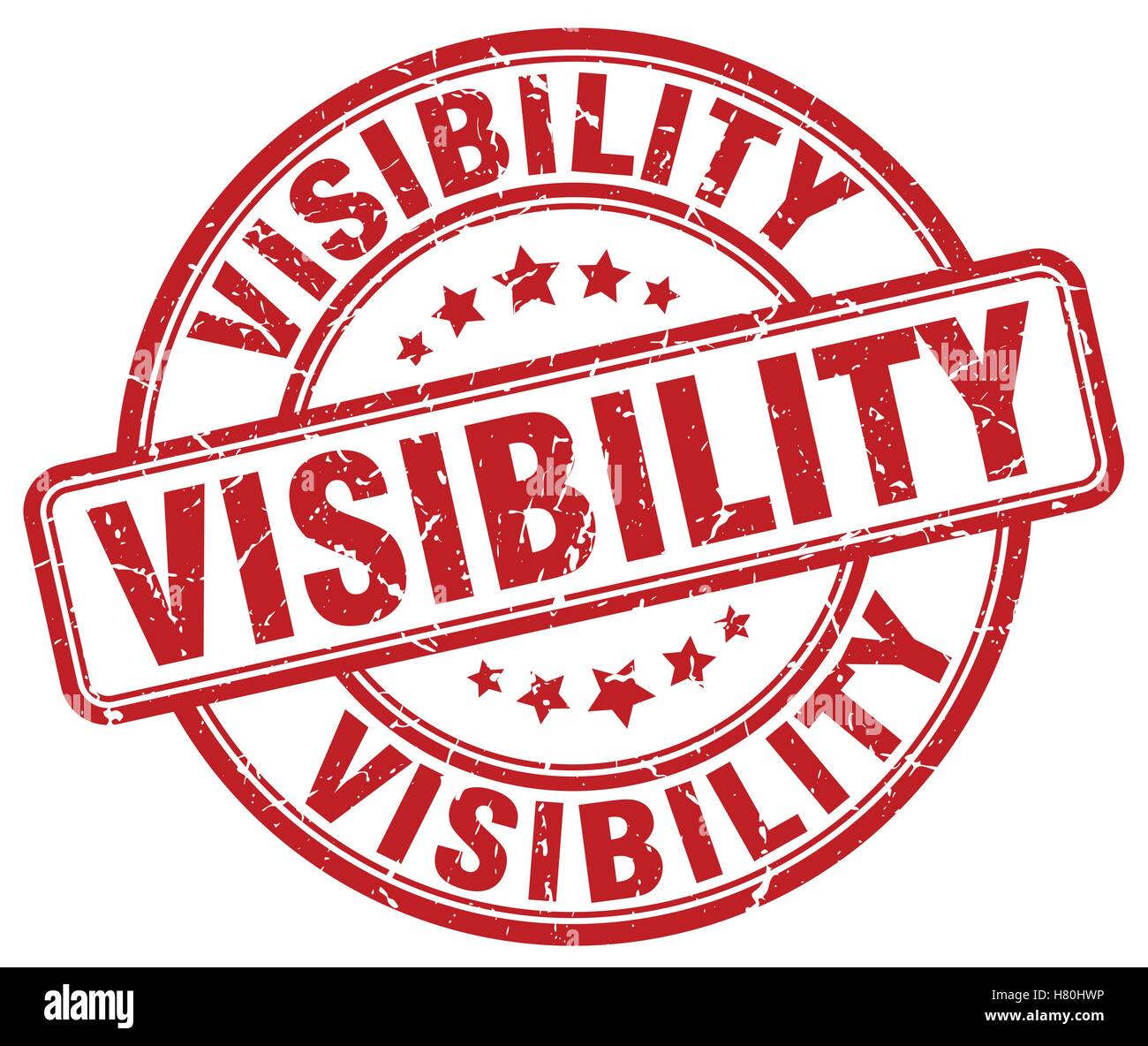 visibility red grunge stamp Stock Vector Image & Art - Alamy