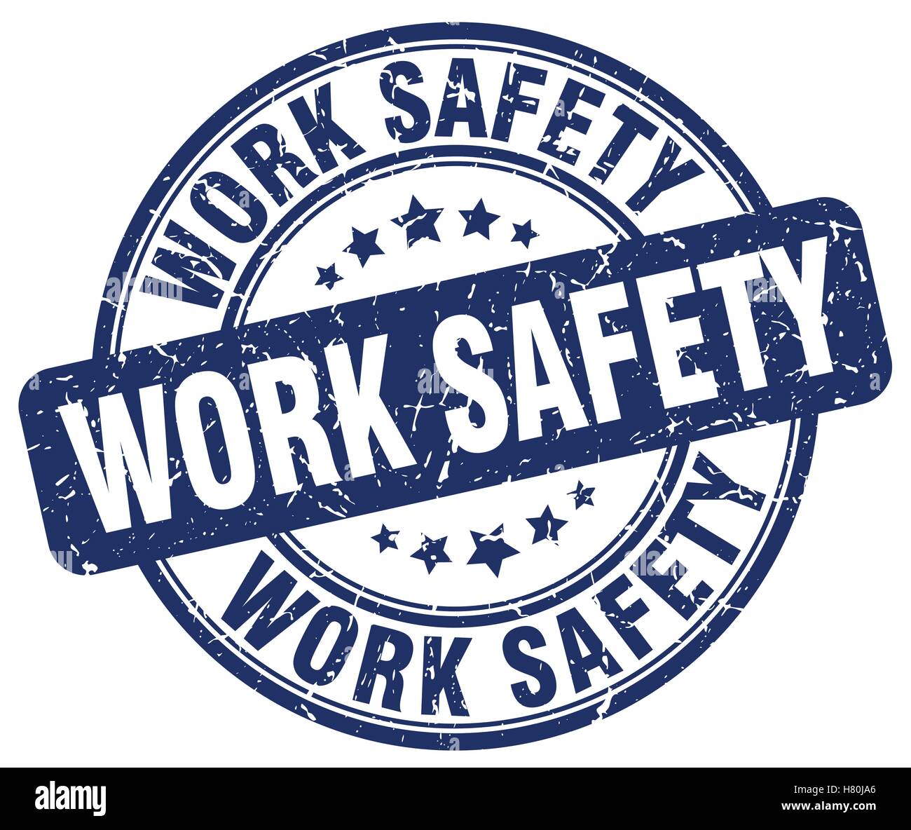 work safety blue grunge stamp Stock Vector Image & Art - Alamy