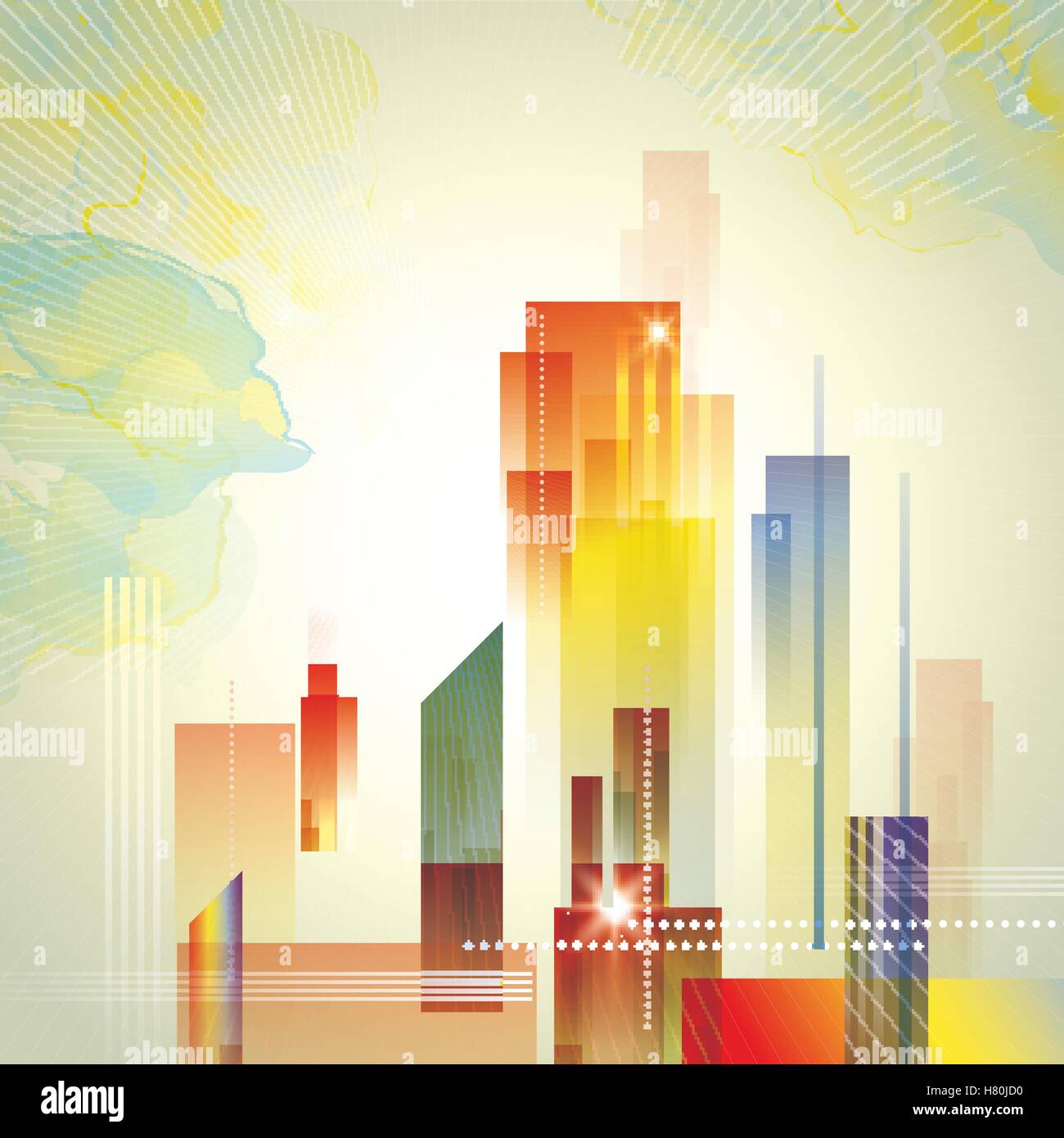 Abstract modern city landscape Stock Vector Image & Art - Alamy