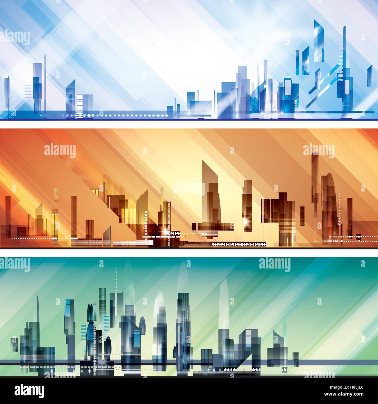 Abstract modern city landscape Stock Vector Image & Art - Alamy