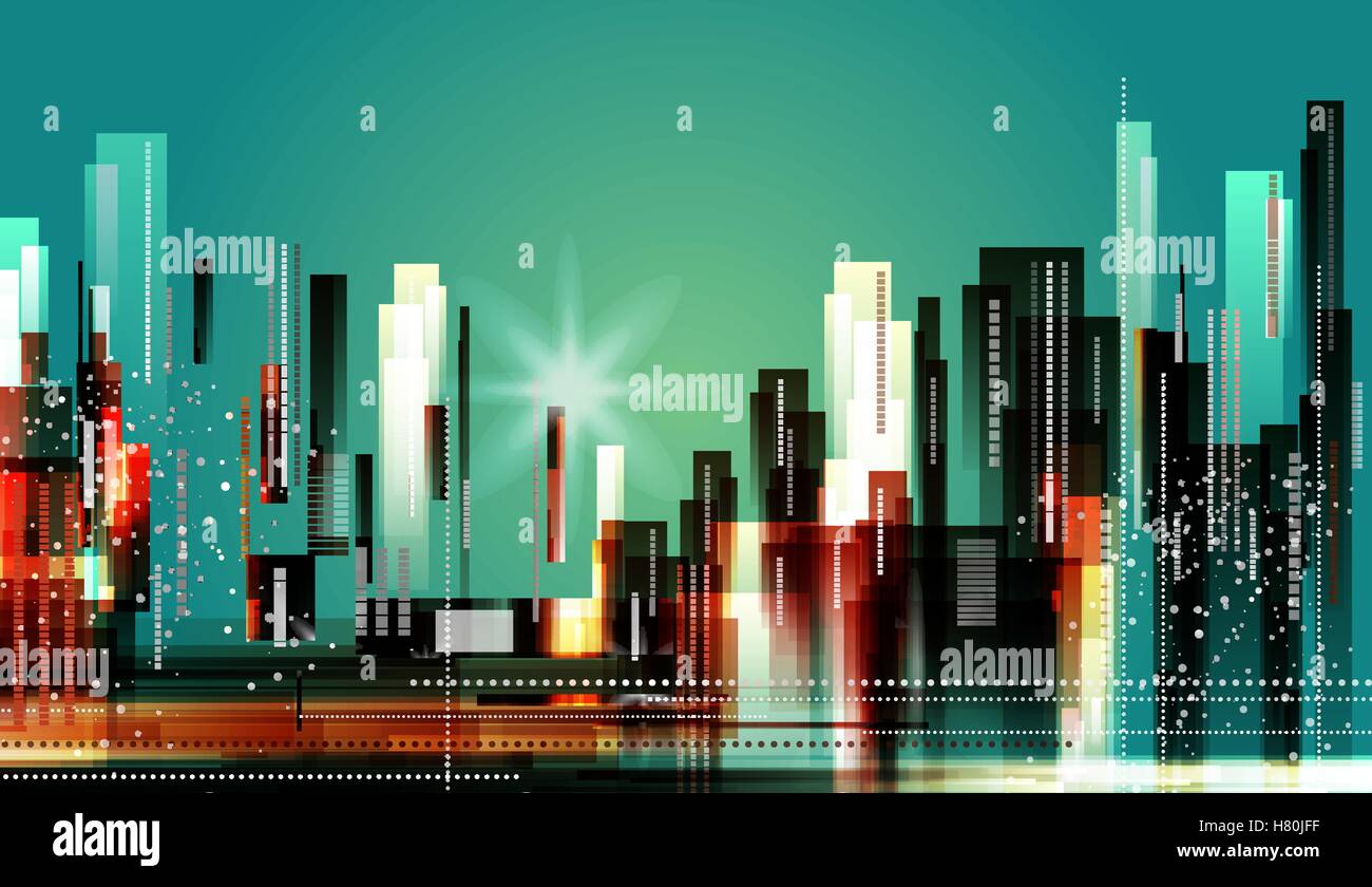 Abstract modern city landscape Stock Vector Image & Art - Alamy