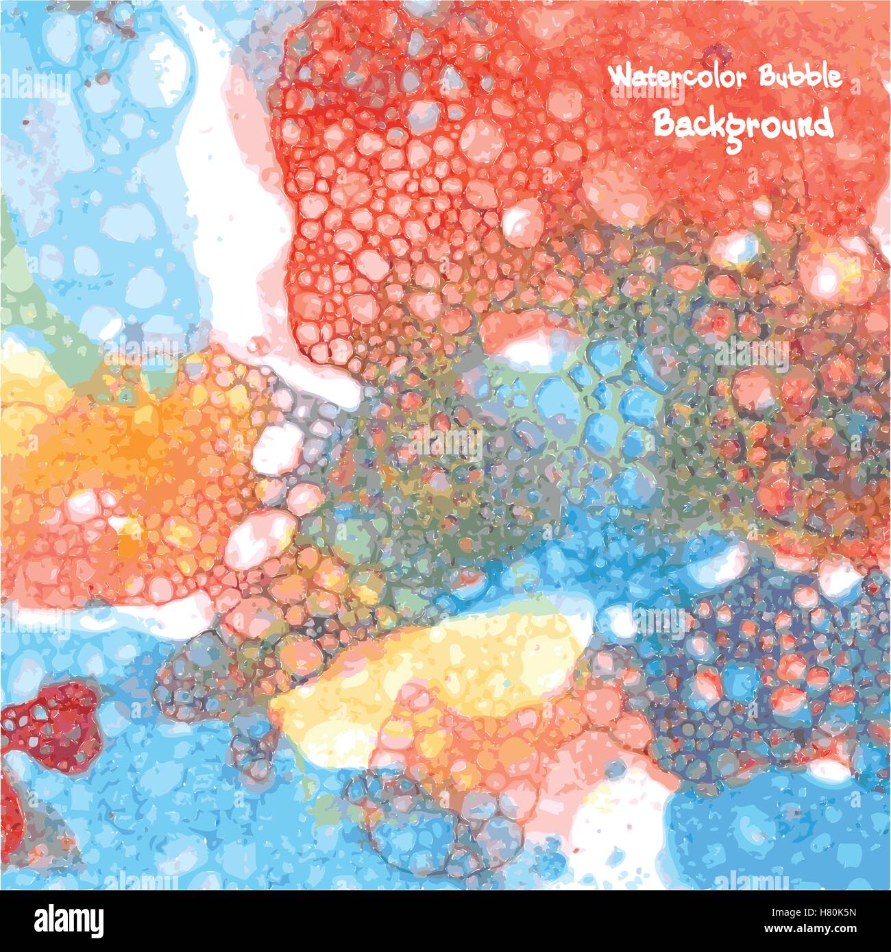 Vector hand drawn watercolor bubble background for you design. Abstract ...