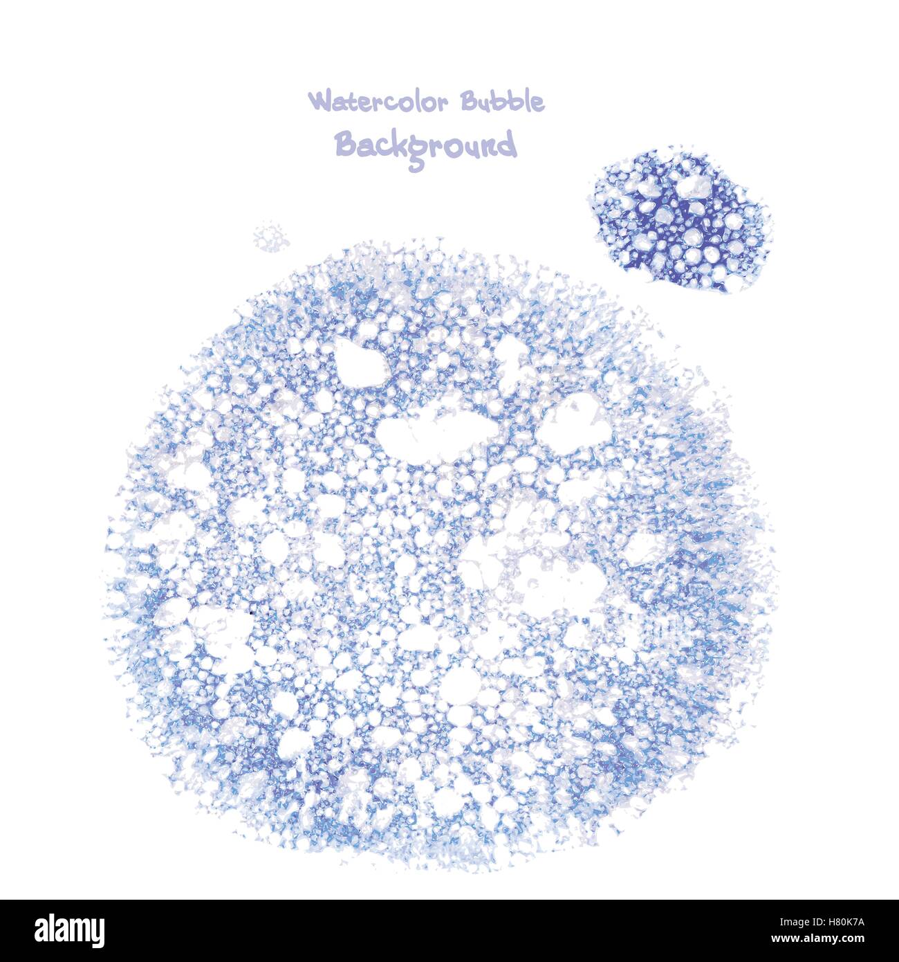 Vector hand drawn watercolor bubble background for you design. Abstract ...