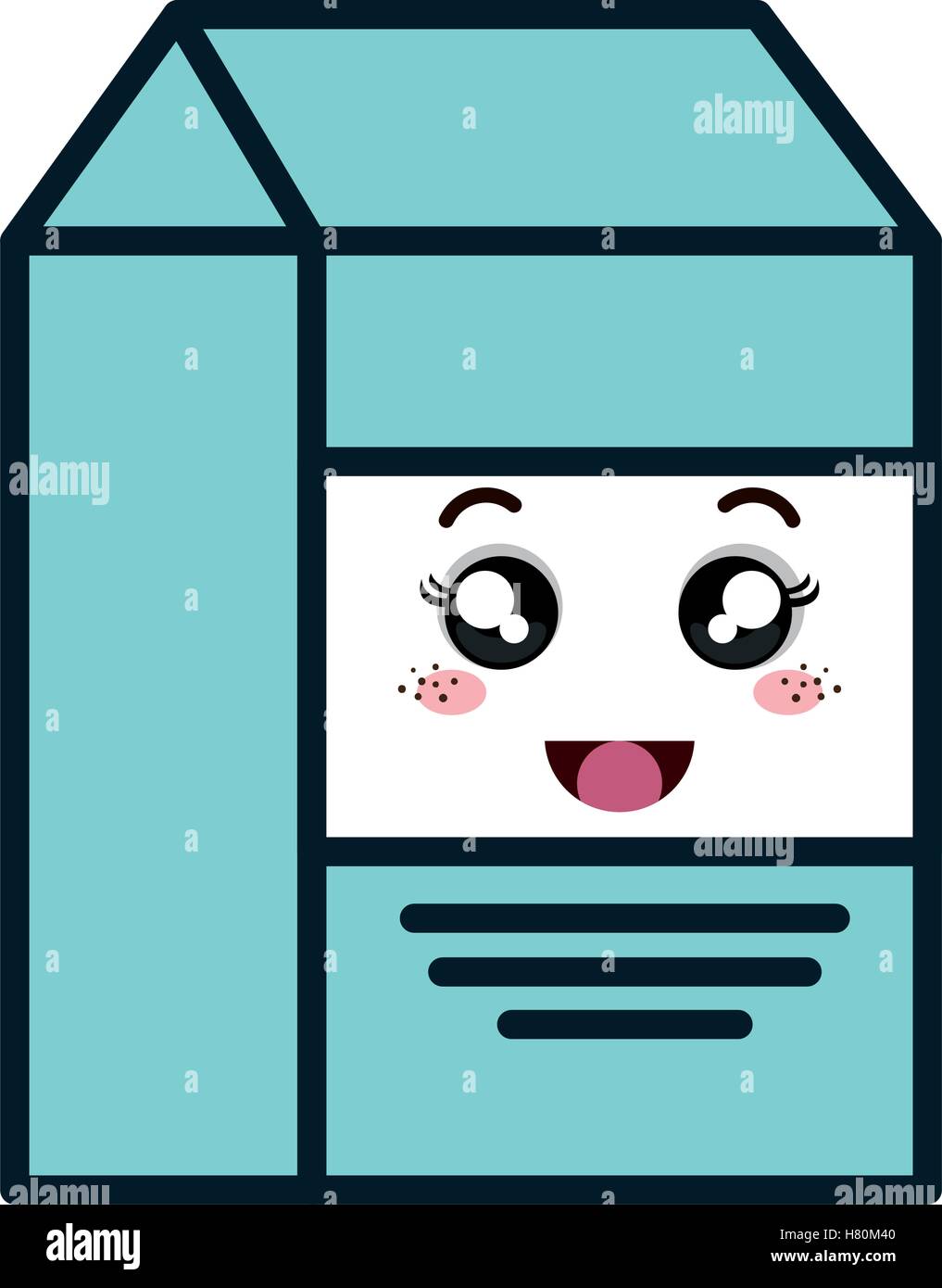 milk box kawaii style vector illustration design Stock Vector Image ...
