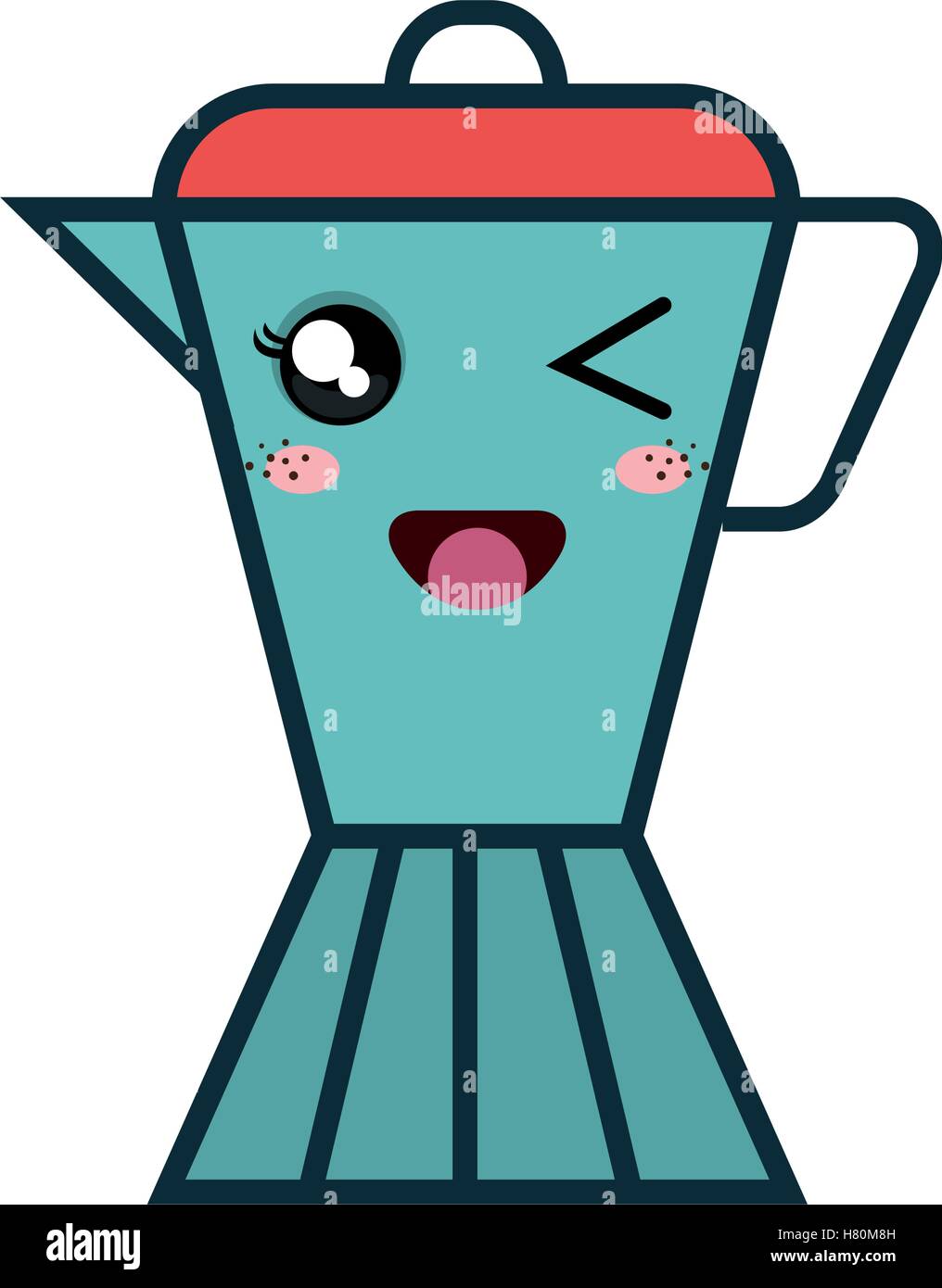 cute kettle kawaii style vector illustration design Stock Vector Image ...