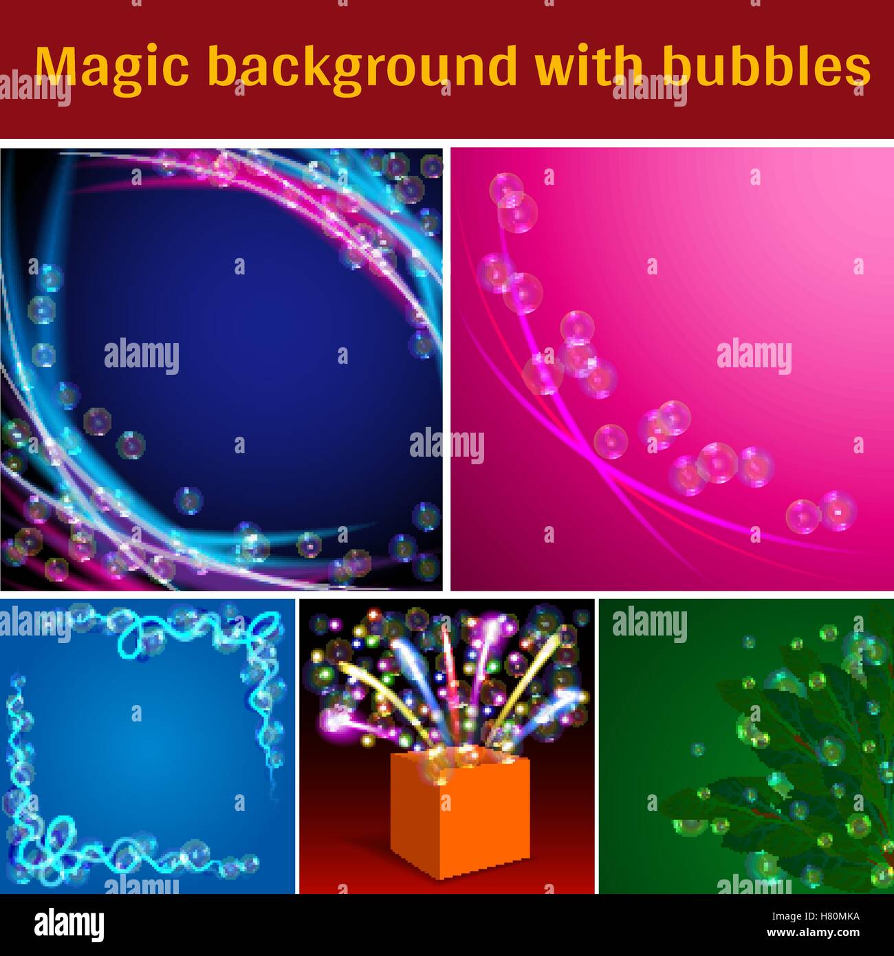 Magic background with bubbles Stock Vector Image & Art - Alamy